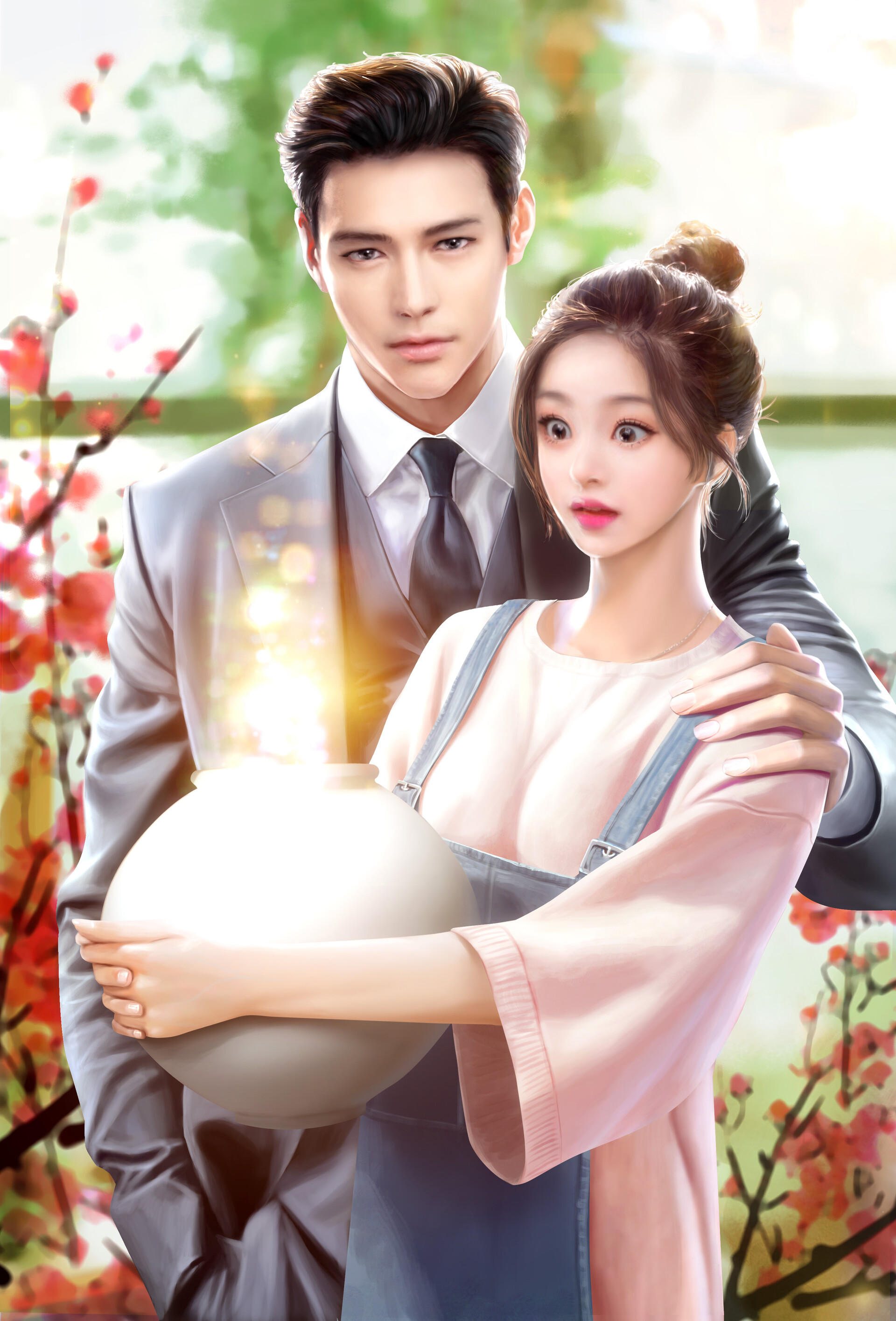 ArtStation - Romance noble cover Illustration