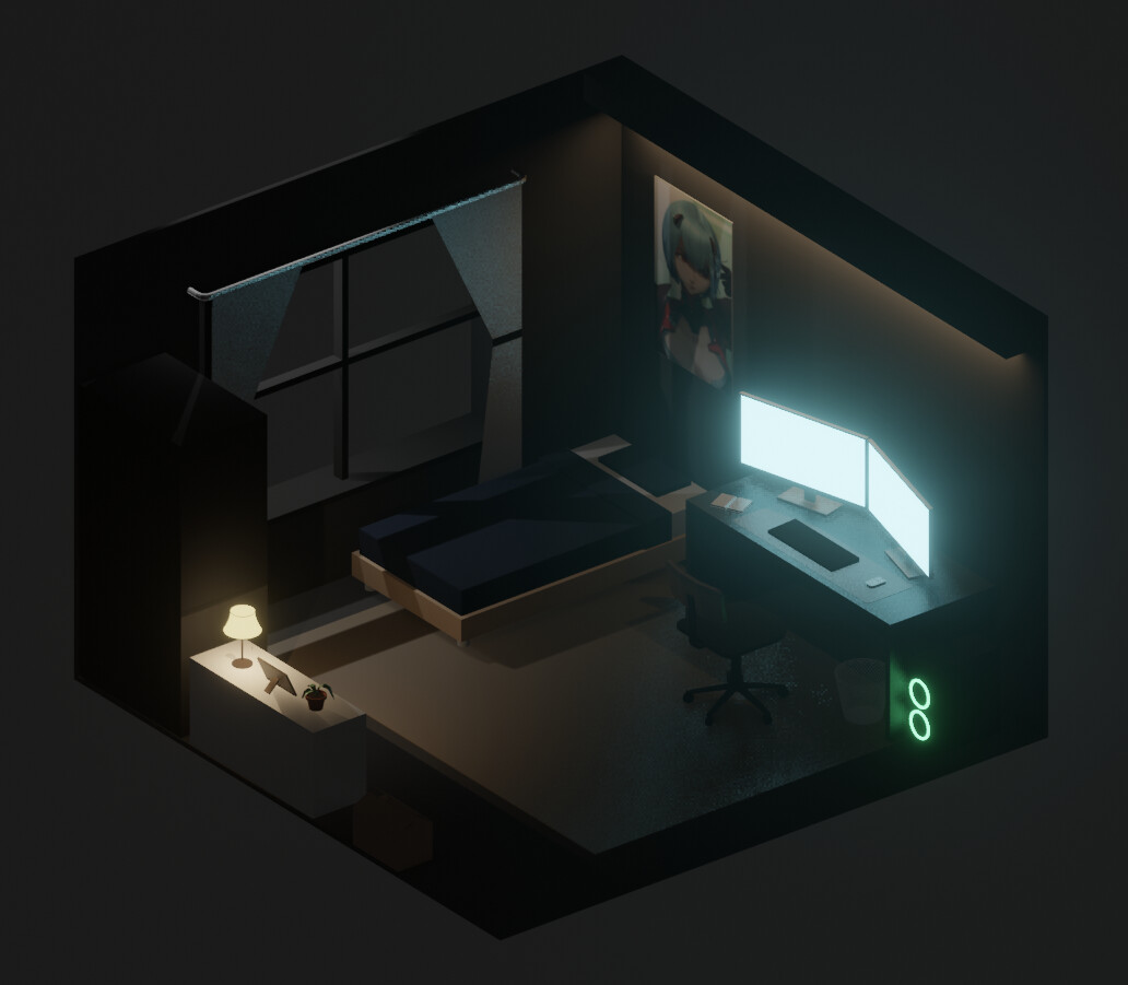 Proladon . - 2.5D Low Poly _ room