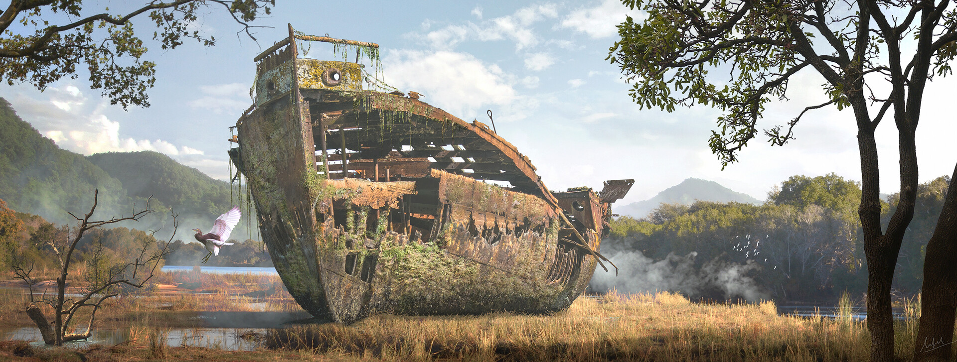 ArtStation - MARSHLAND BOAT
