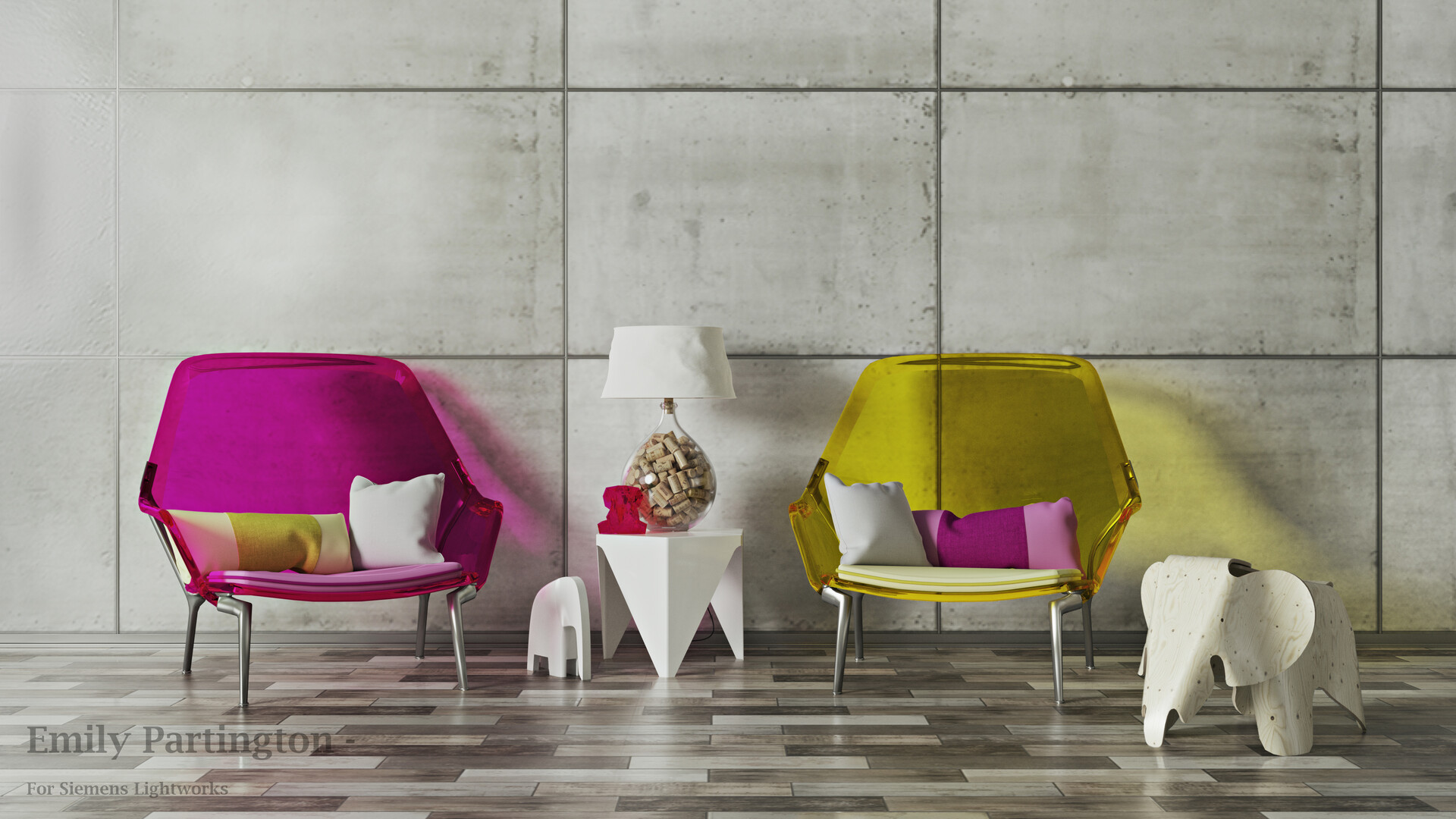 Emily Partington - Slow Chairs Rendered in Iray+ for Max