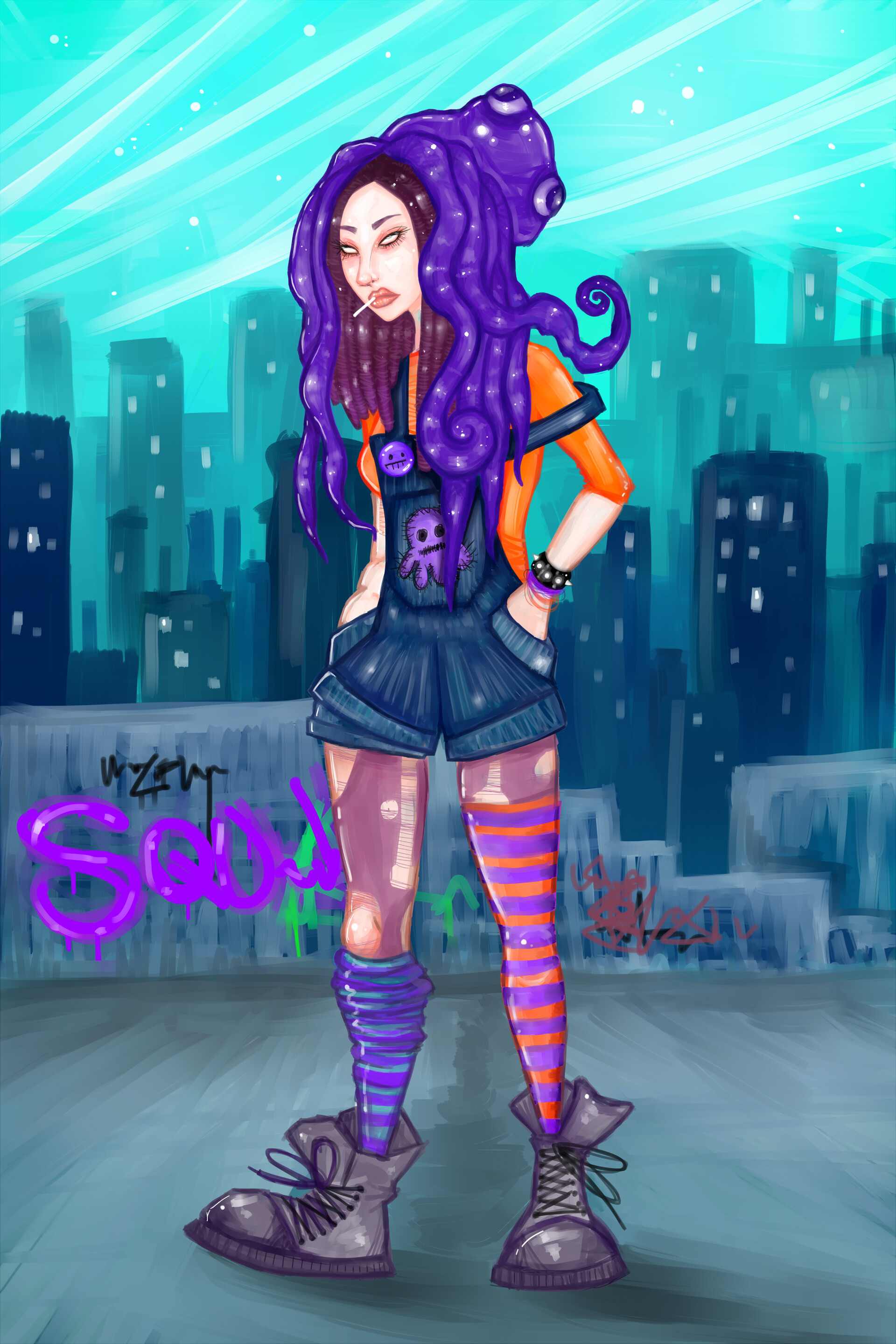 ArtStation - Squid on the Head