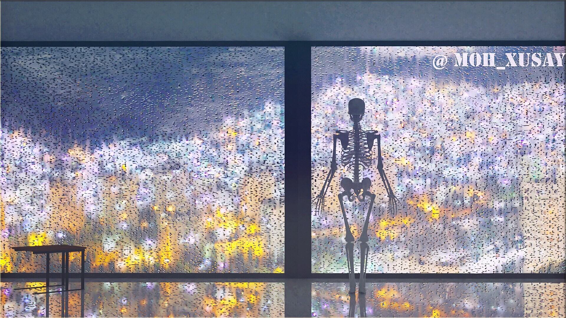 ArtStation - A splash window with skeleton artwork design