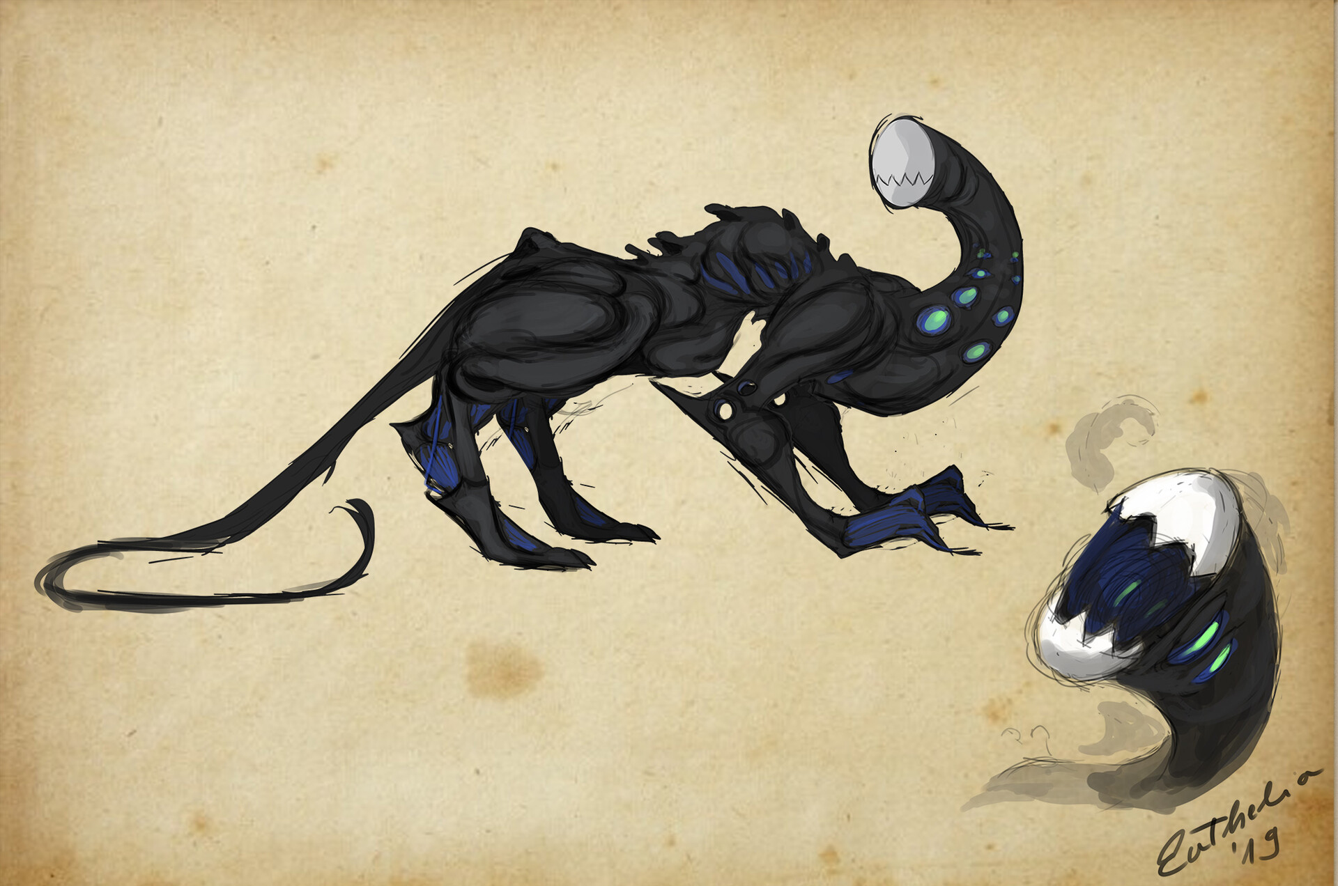 how to draw shadow creatures