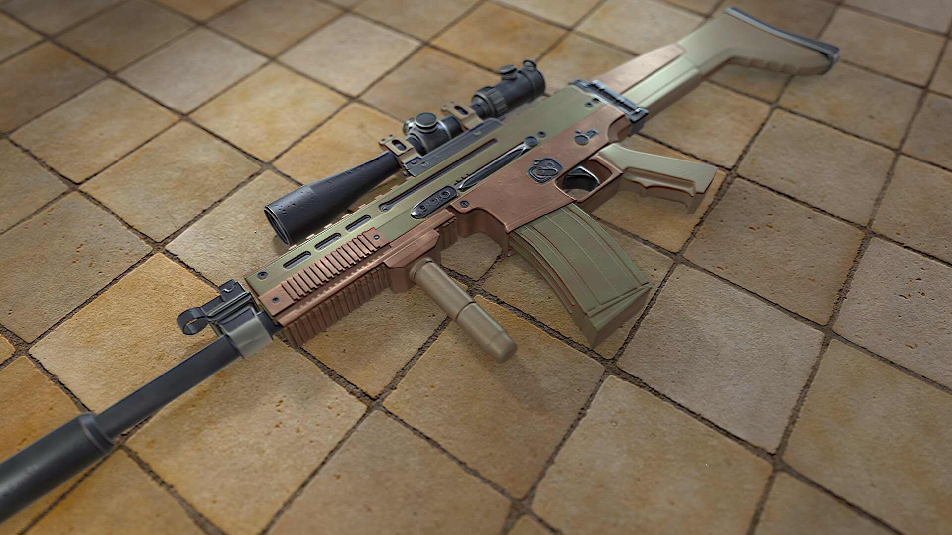 ArtStation - scar h weapon