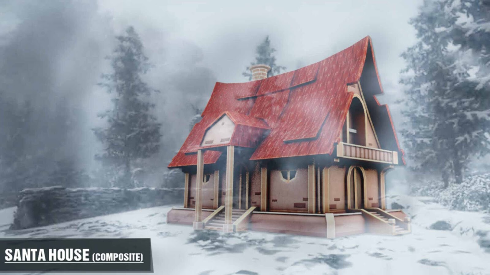 ArtStation - Santa House 3D Model