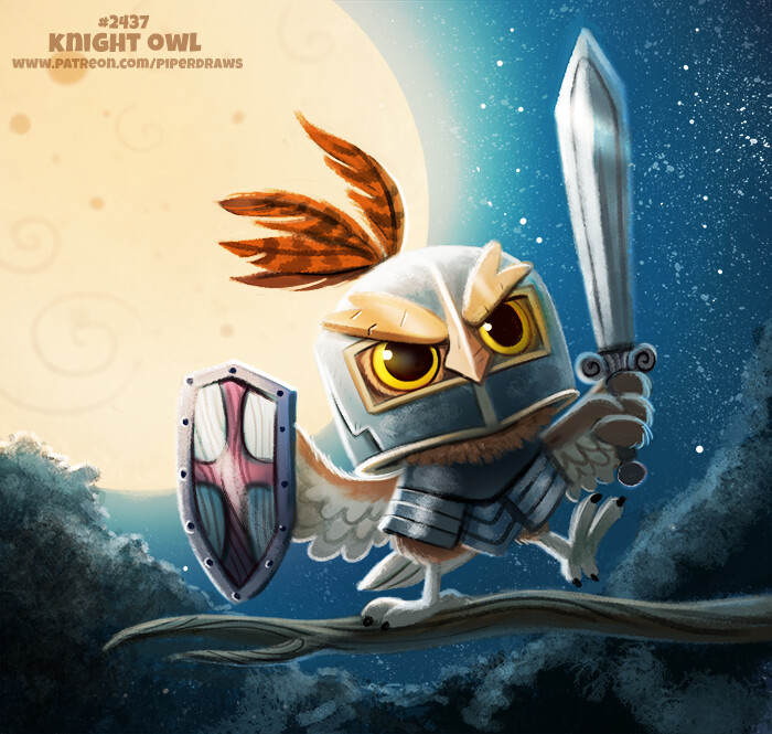 ArtStation - Daily Paint 2437. Knight Owl