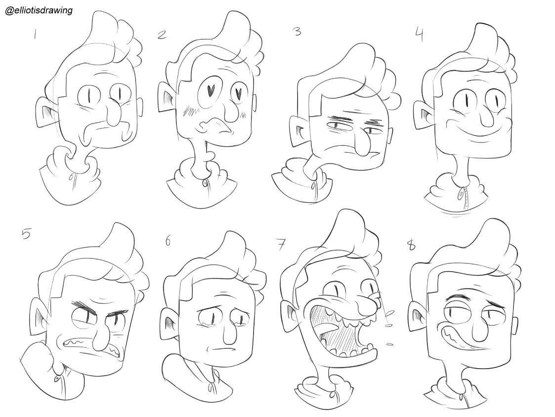 ArtStation - Facial expressions and emotions study