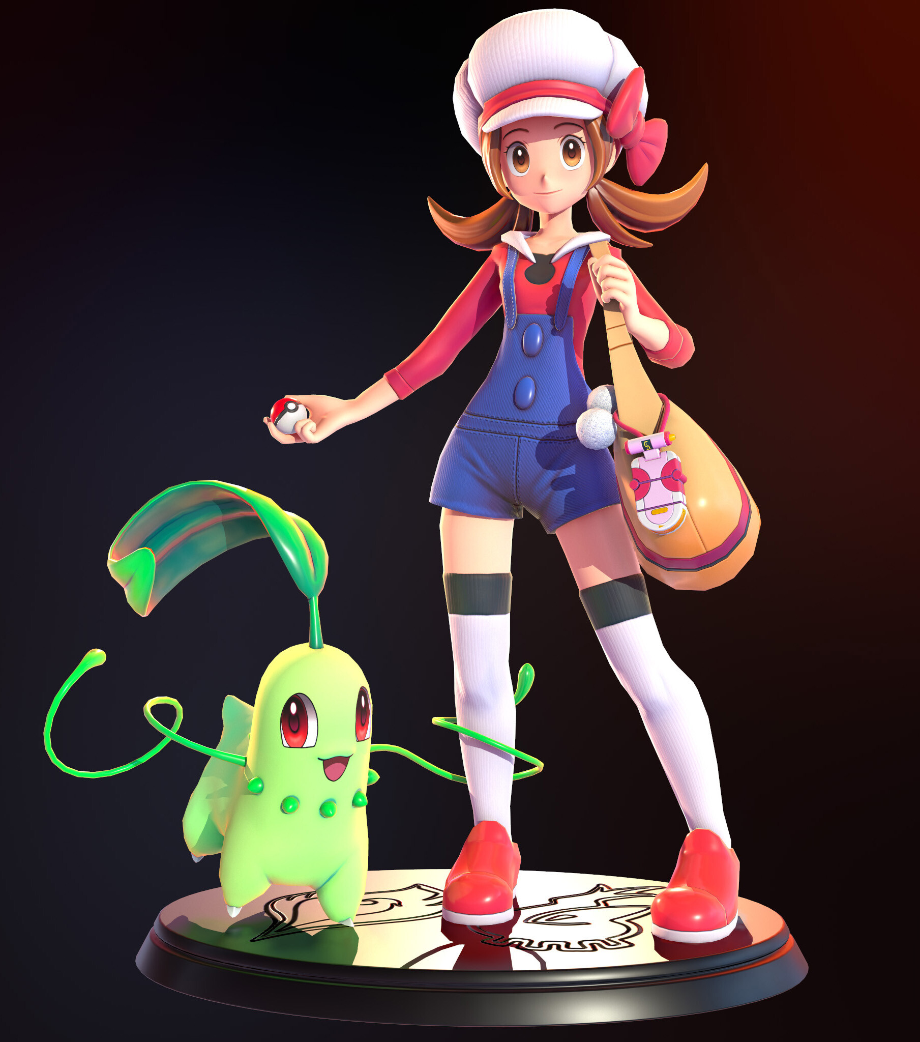 ArtStation - Kotone & Chikorita