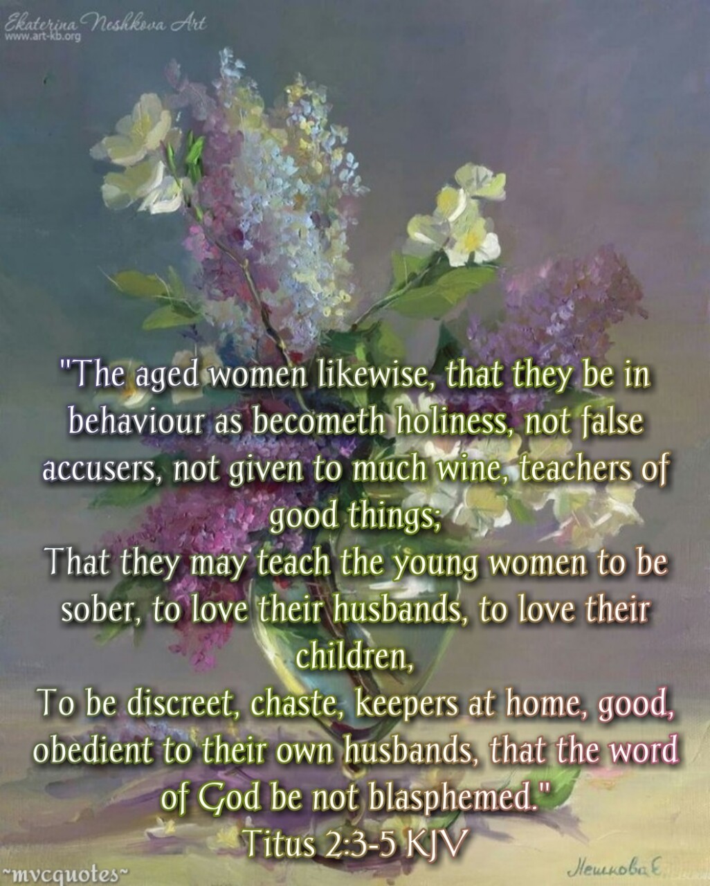 Bible Quotes by MVCquotes - Titus 2:3-5