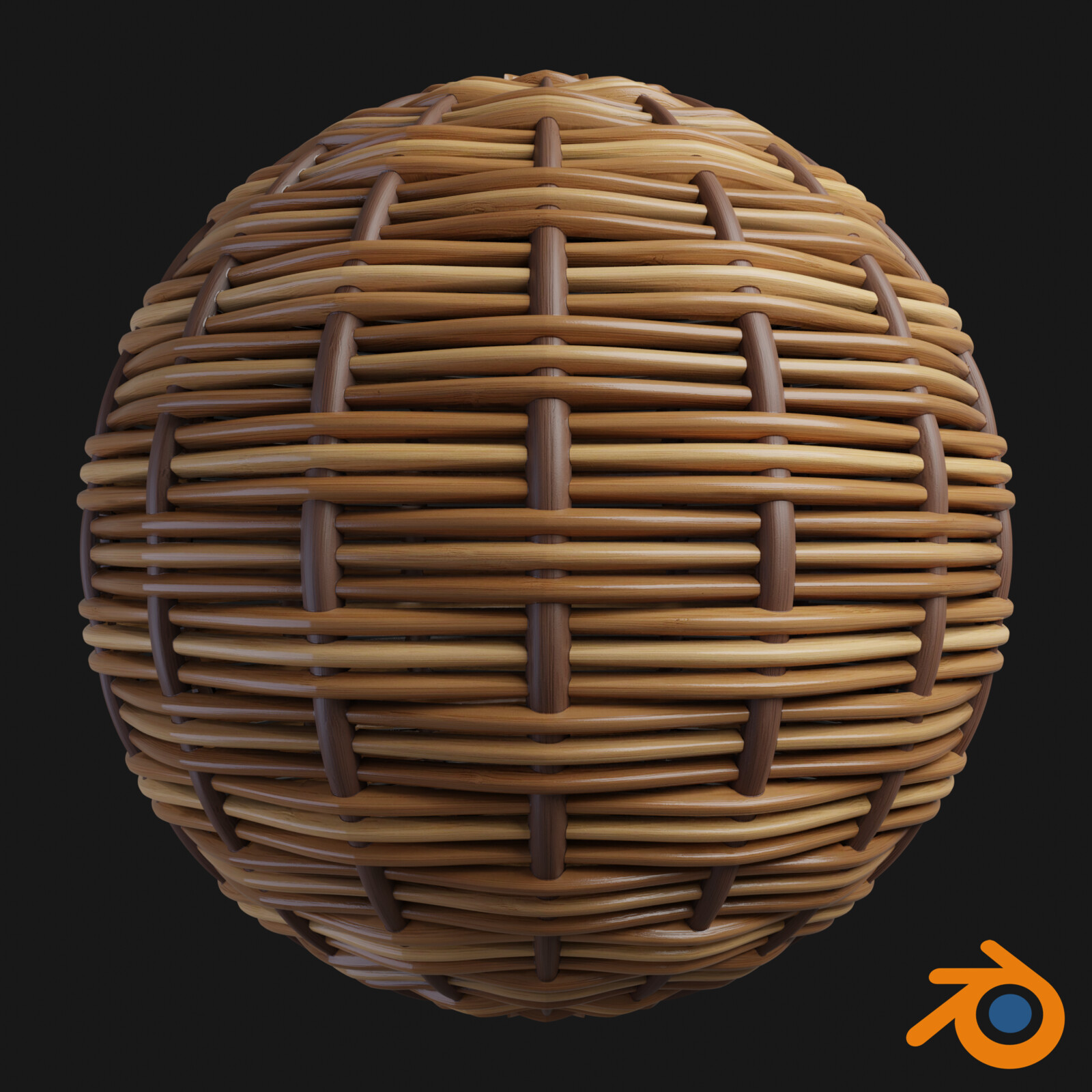 Erindale Woodford - Wickr - Blender Node-based Procedural PBR Wicker