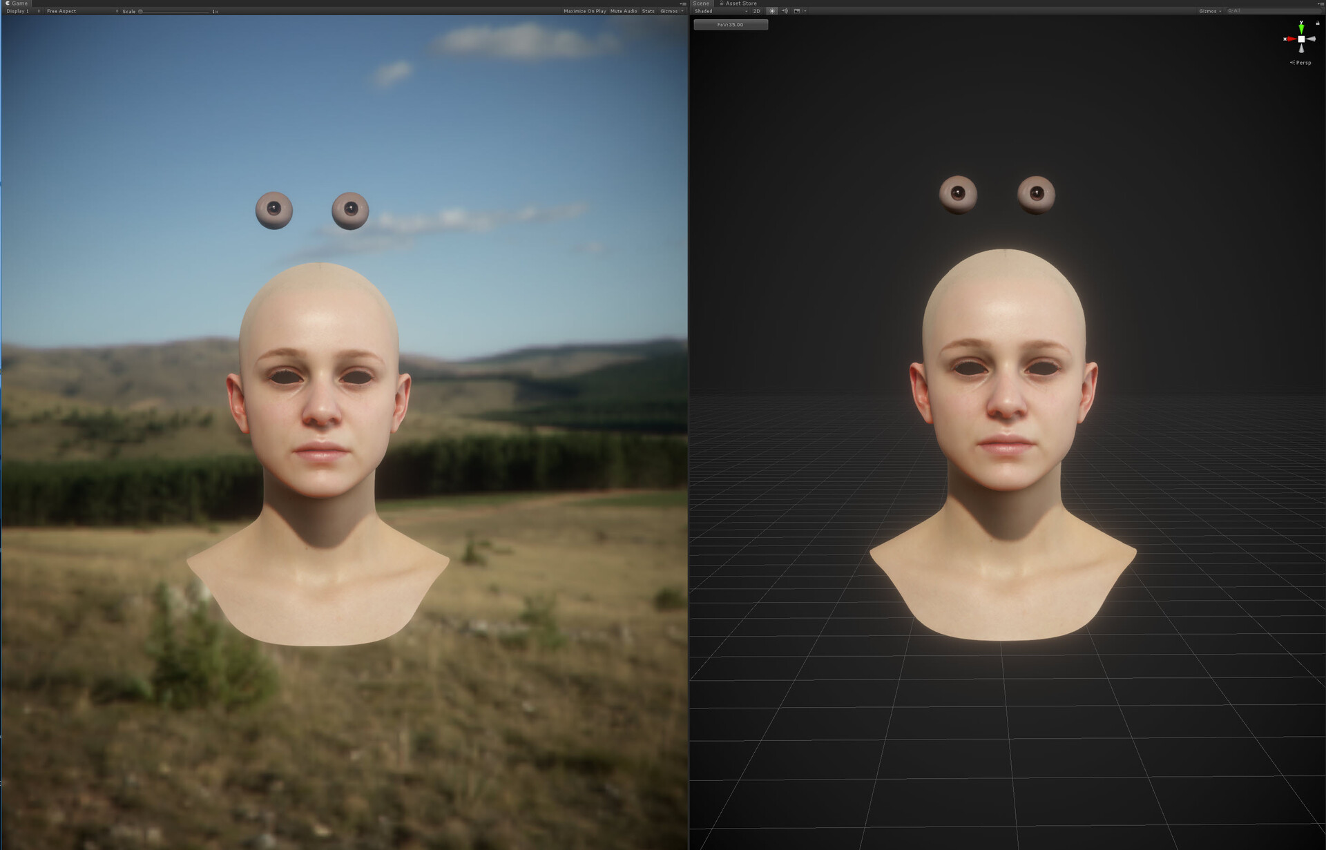 ArtStation - Skin Shading with ACES tone mapped test.(Mobile)
