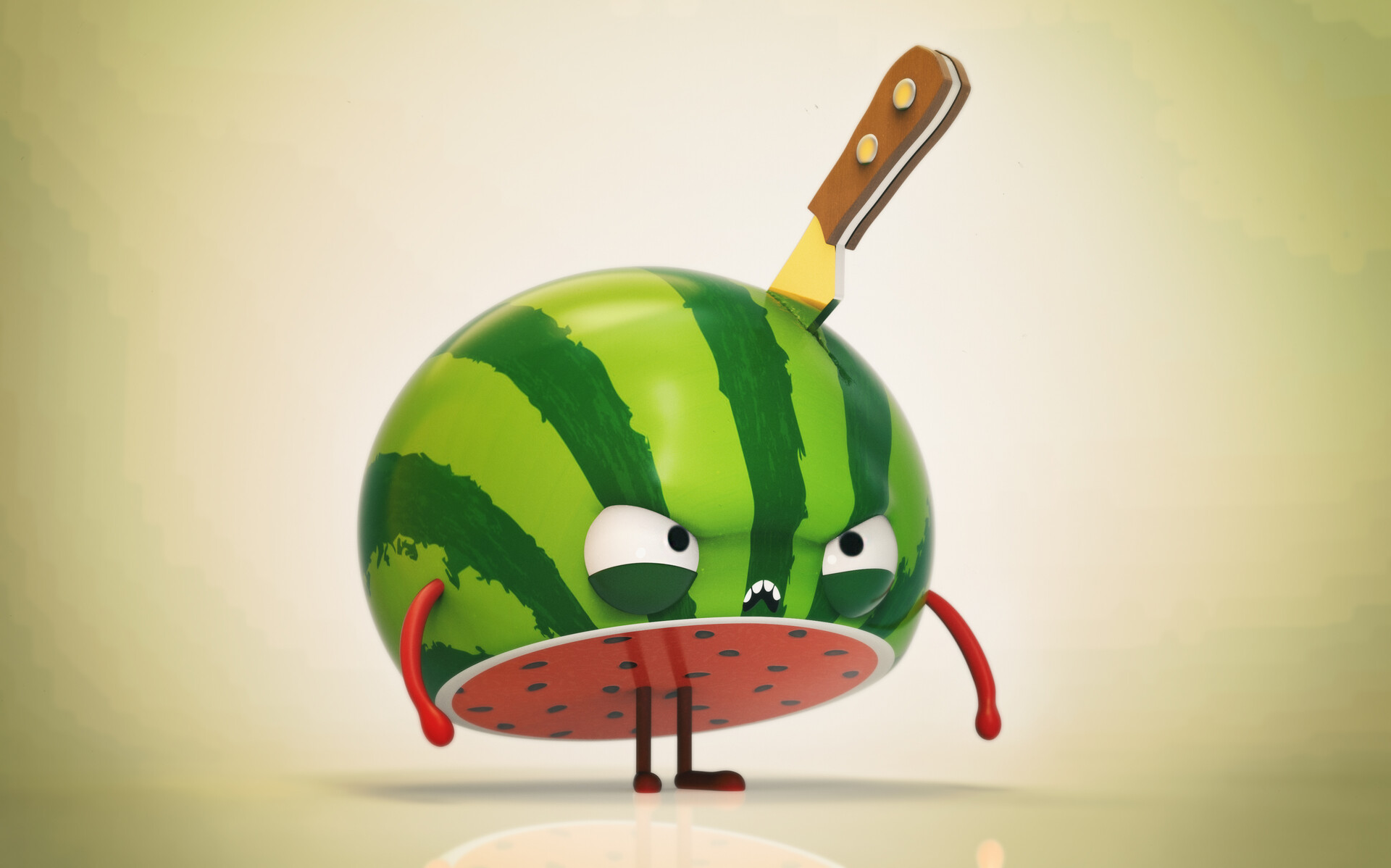 ArtStation - Watermelon (I think he's mad...) and Abacate!