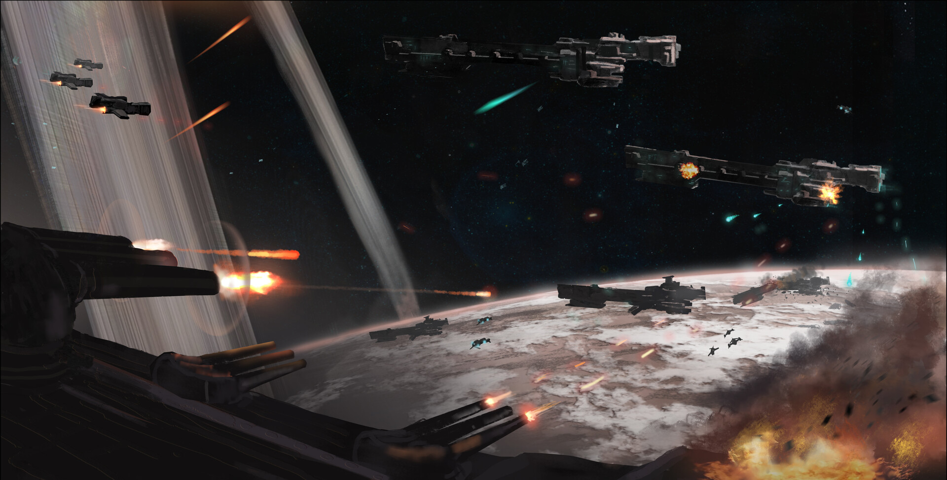 ArtStation - Space battle