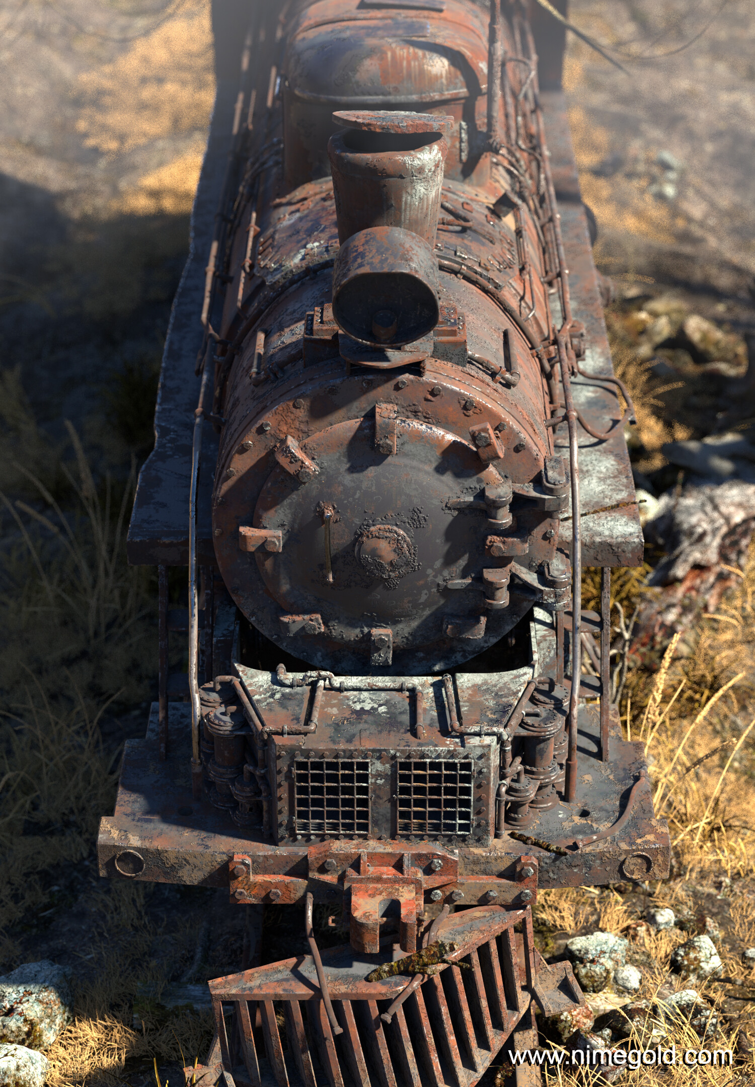 ArtStation - Steam locomotive