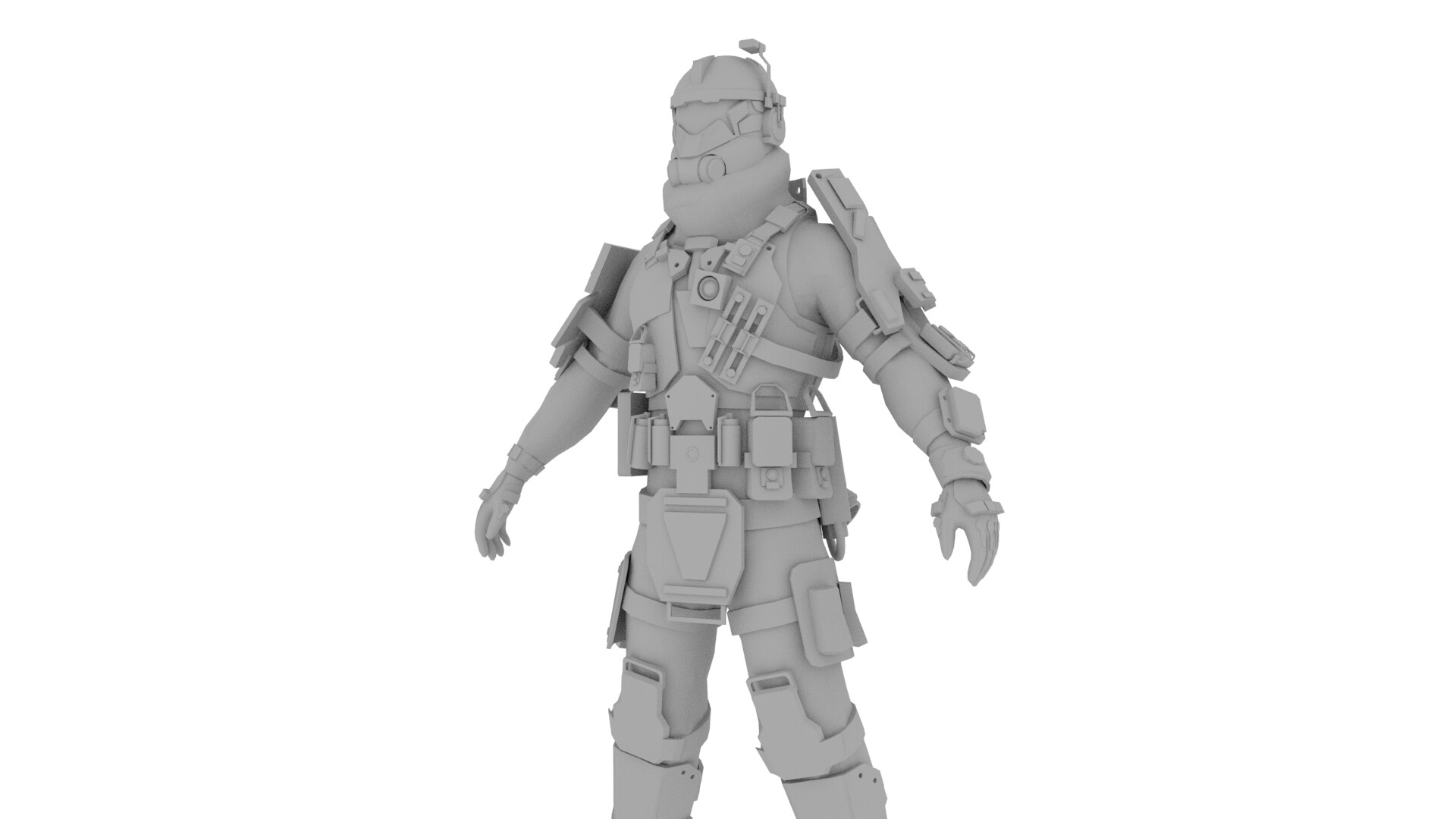 ArtStation - Titanfall inspired warrior 3D model by Santhosh kumar