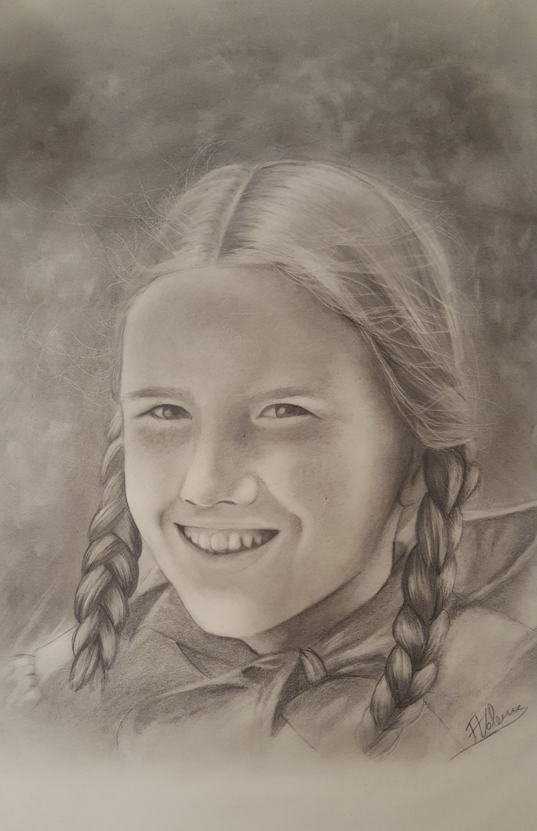 Valentina Faragó - Melissa Gilbert/Laura Ingalls pencil drawing