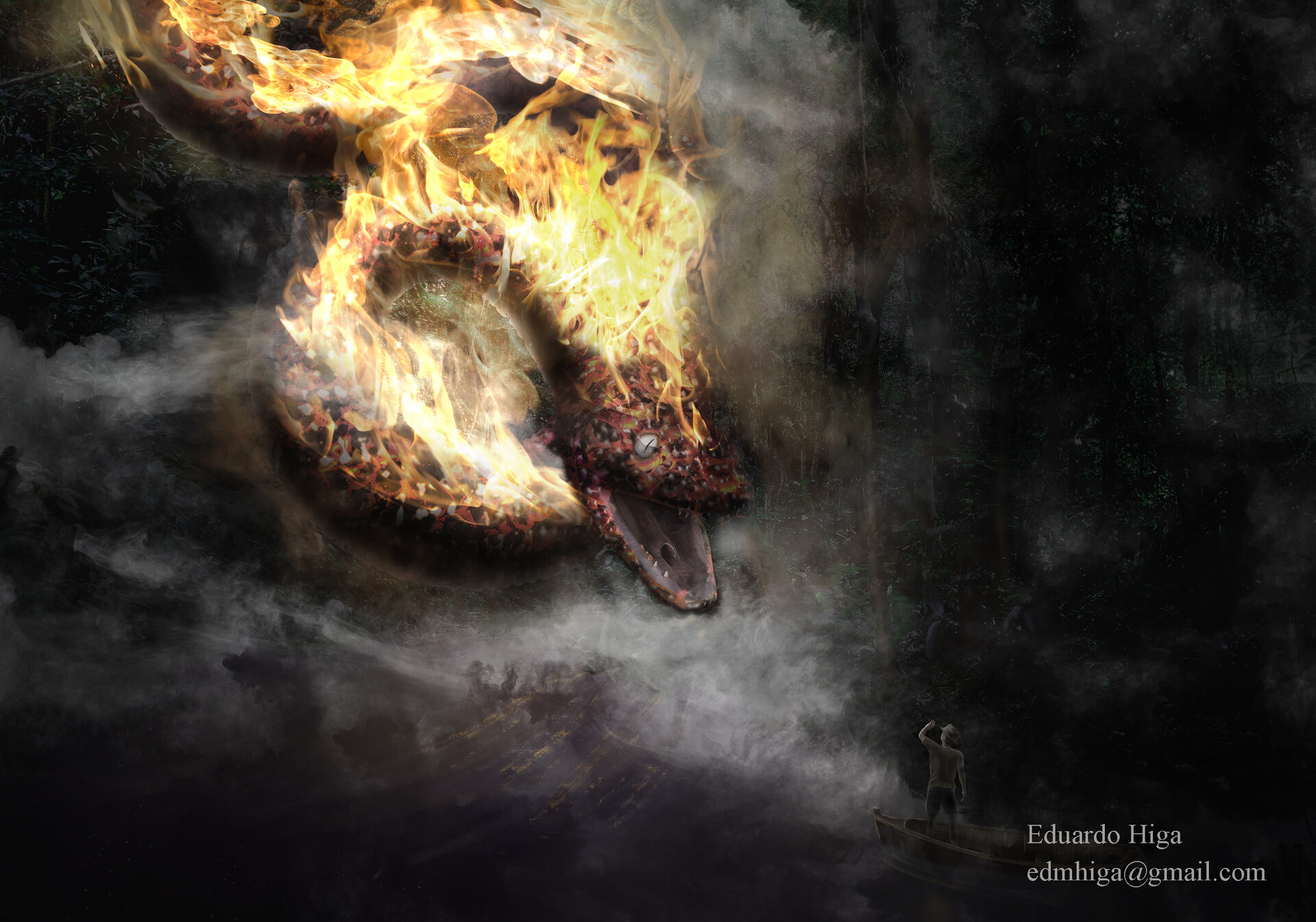 ArtStation - Boitata - brazilian Myth