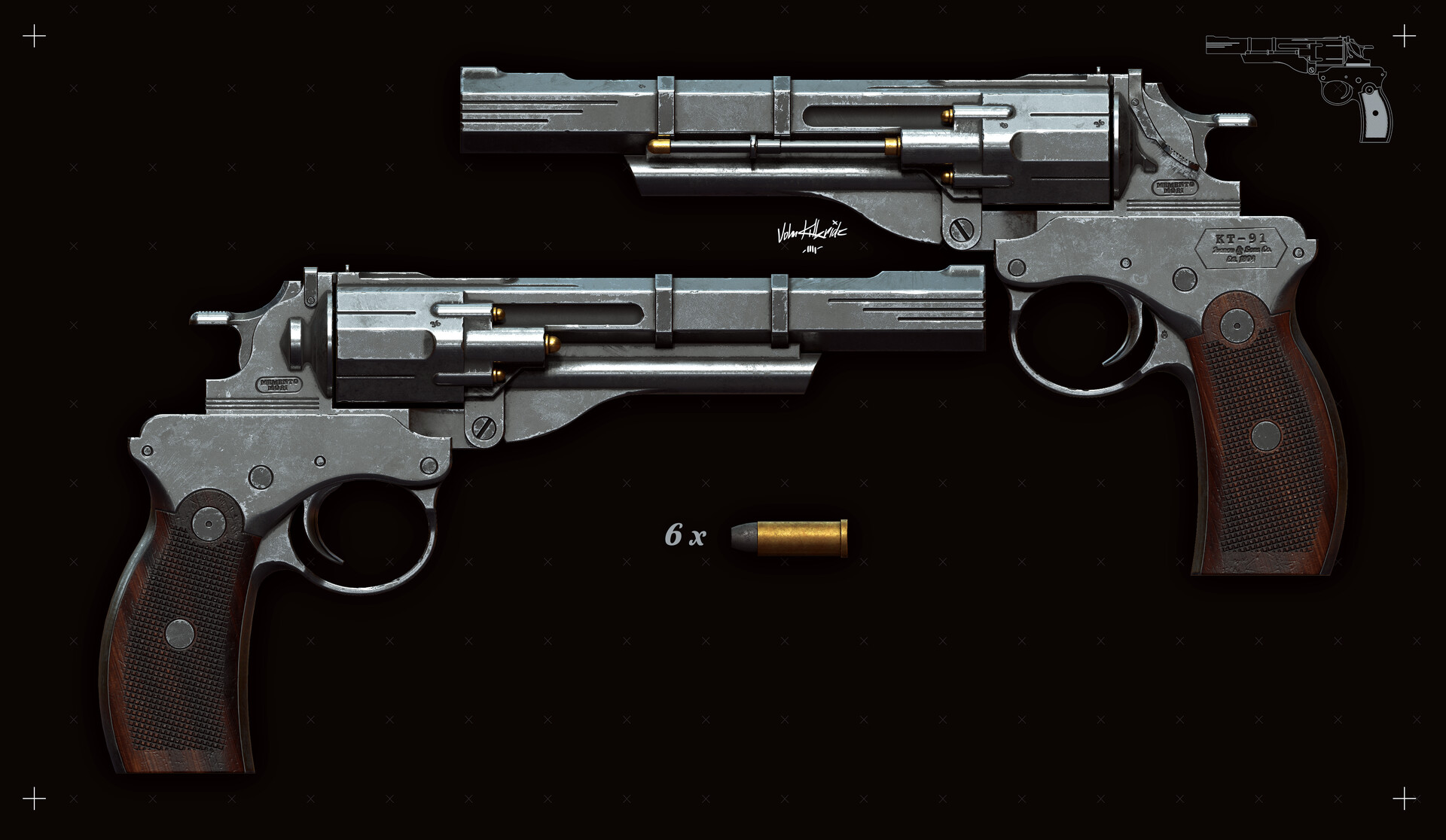 Jean Douglas - KT-91 - Semi-Automatic Revolver Concept