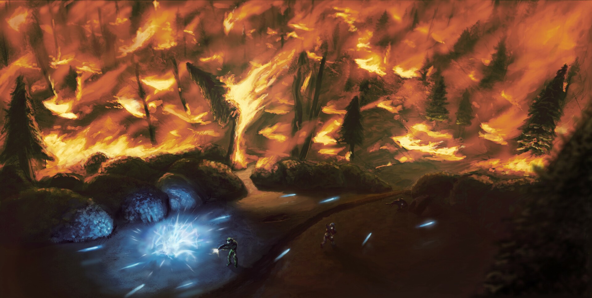 ArtStation - "Under Fire" Halo Fan Game Mission Concept Art