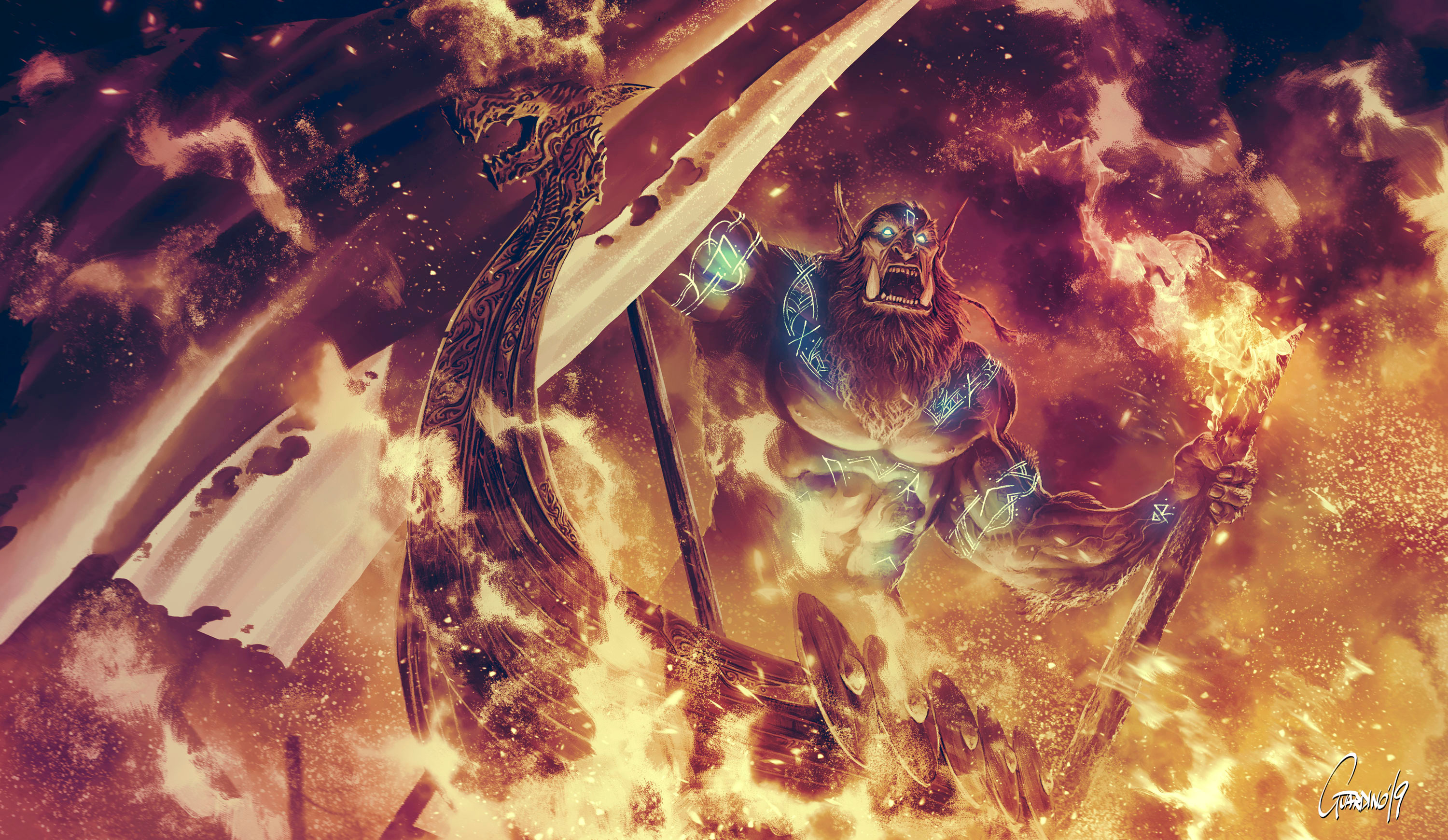 Troll and Fire by Andrea Guardino : r/ImaginaryTrolls