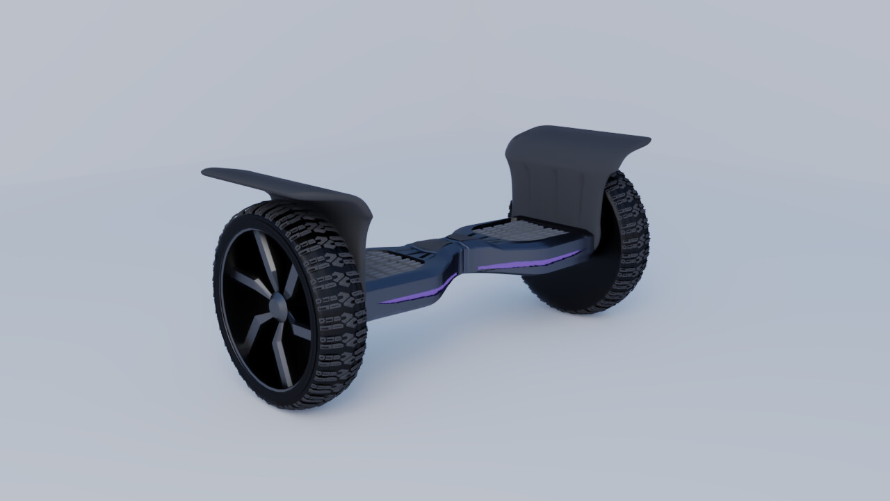 Jibran Ahmed Khan - Hoverboard 3d modeling rendering by Jibran Ahmed