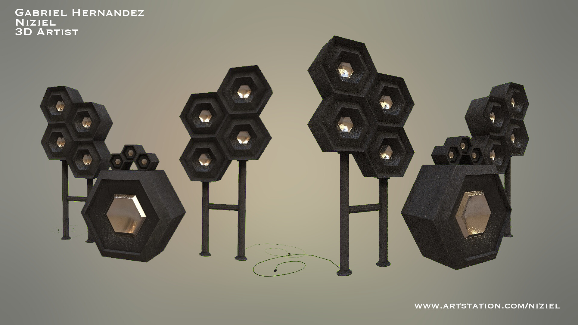 ArtStation - Hexagonal sound system