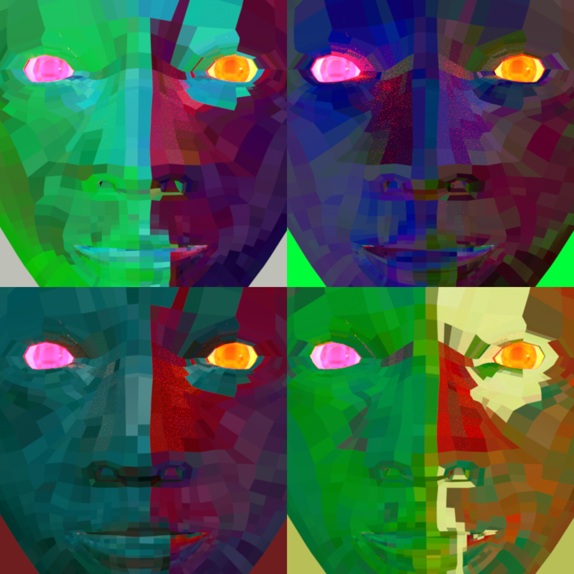 ArtStation - Low poly faces