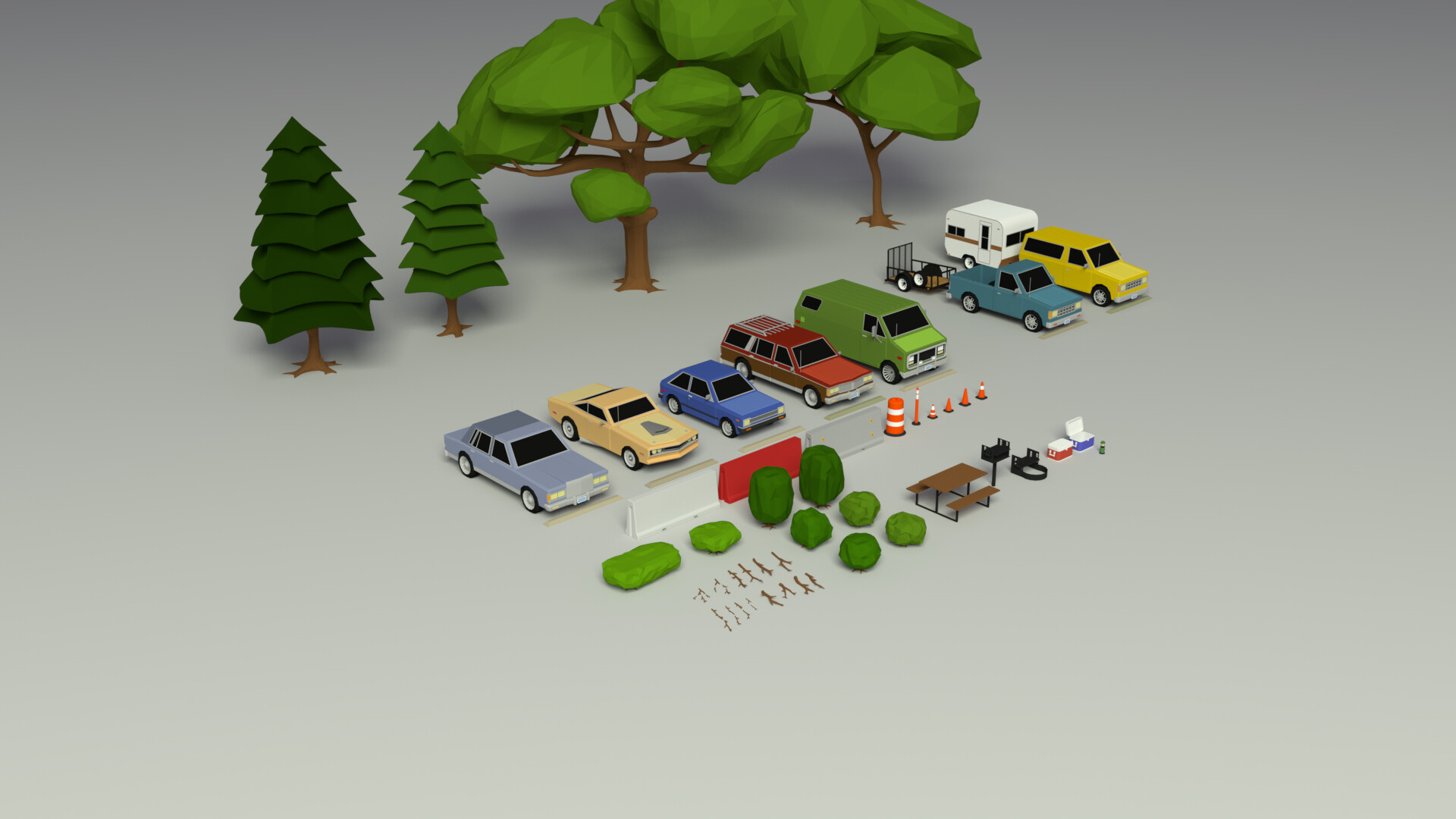 Death Tome - Low Poly Model Pack Theme: State Park