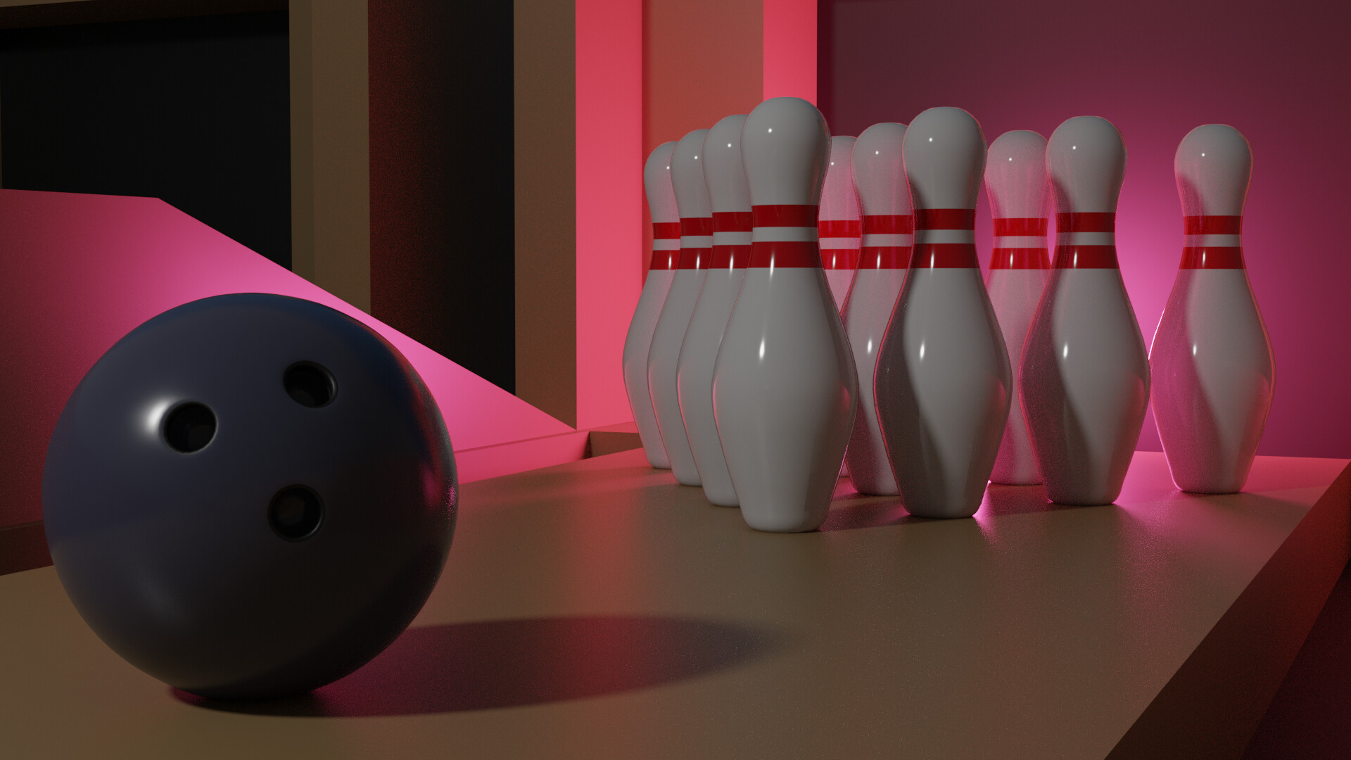 ArtStation - Bowling Ball and Pins, First Project