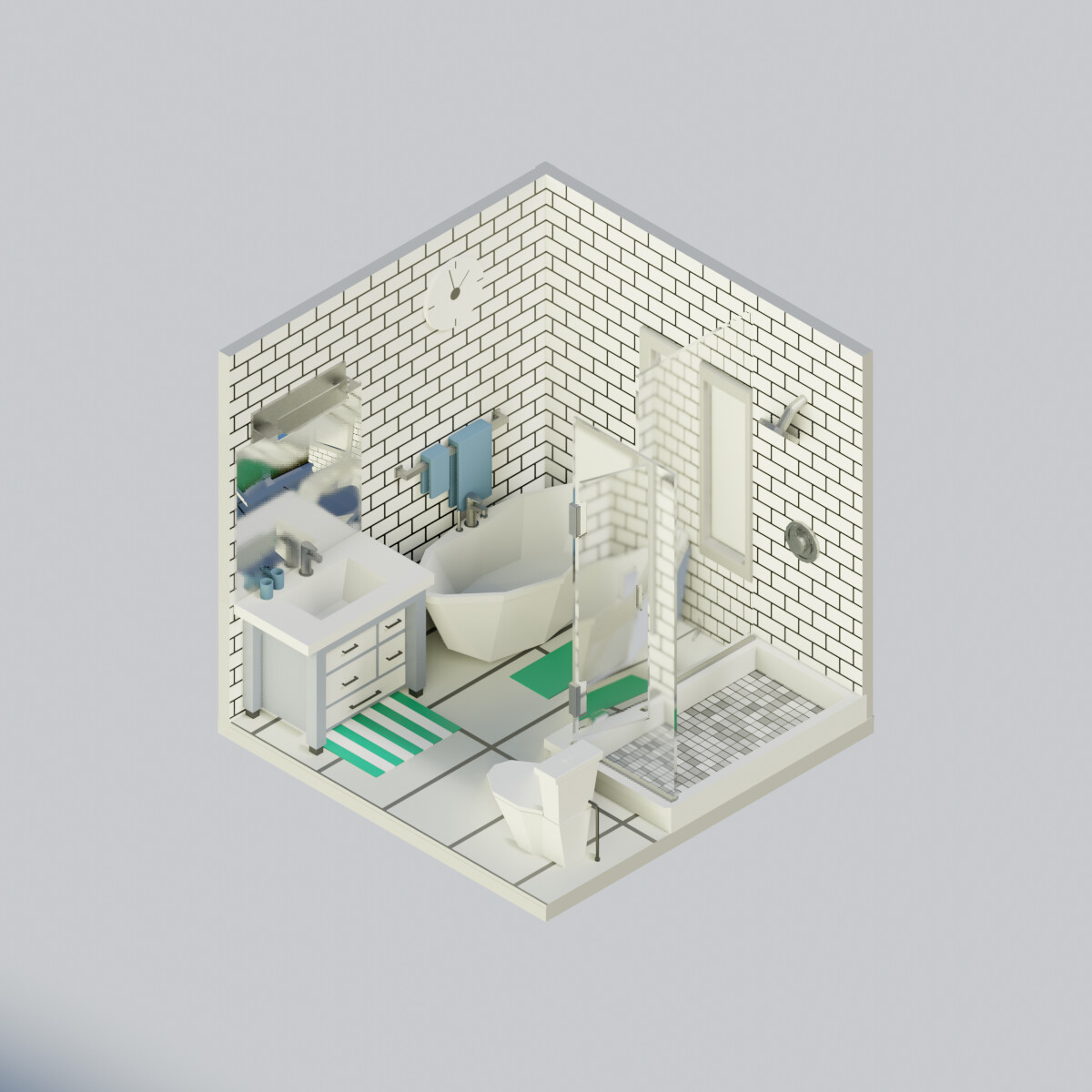 ArtStation - The Tiny Bathroom