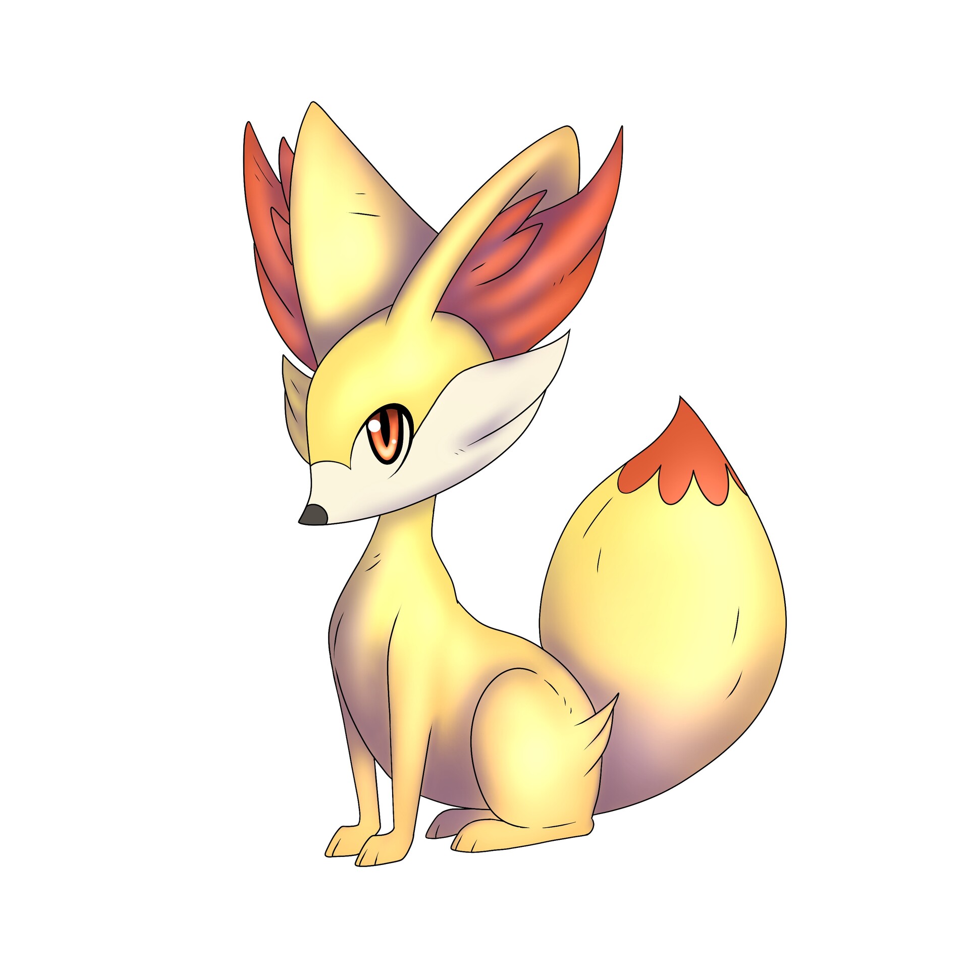 ArtStation - Fennekin Sticker Design