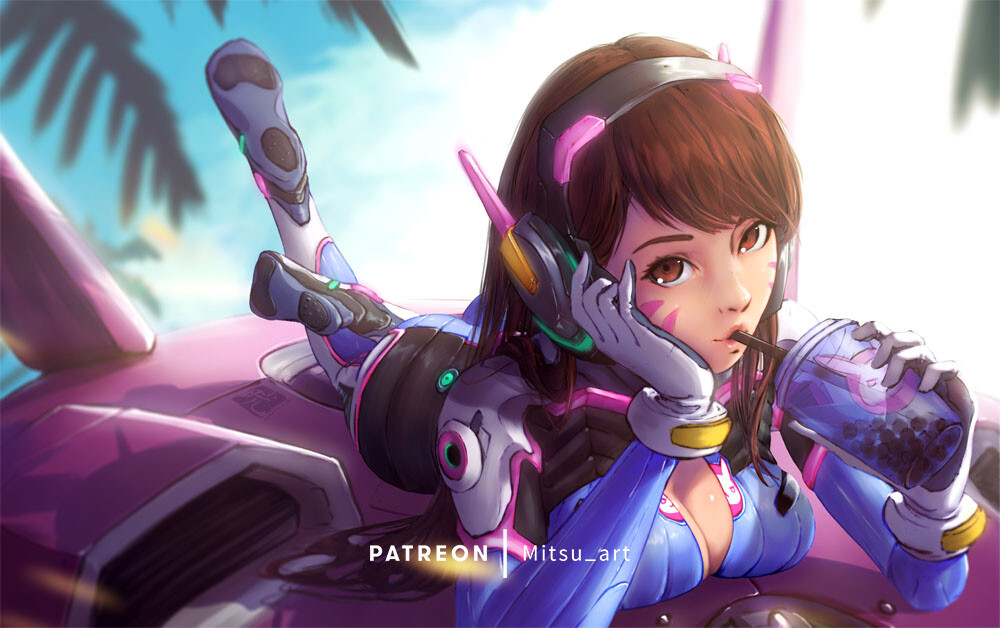 ArtStation - D.VA on a summer break