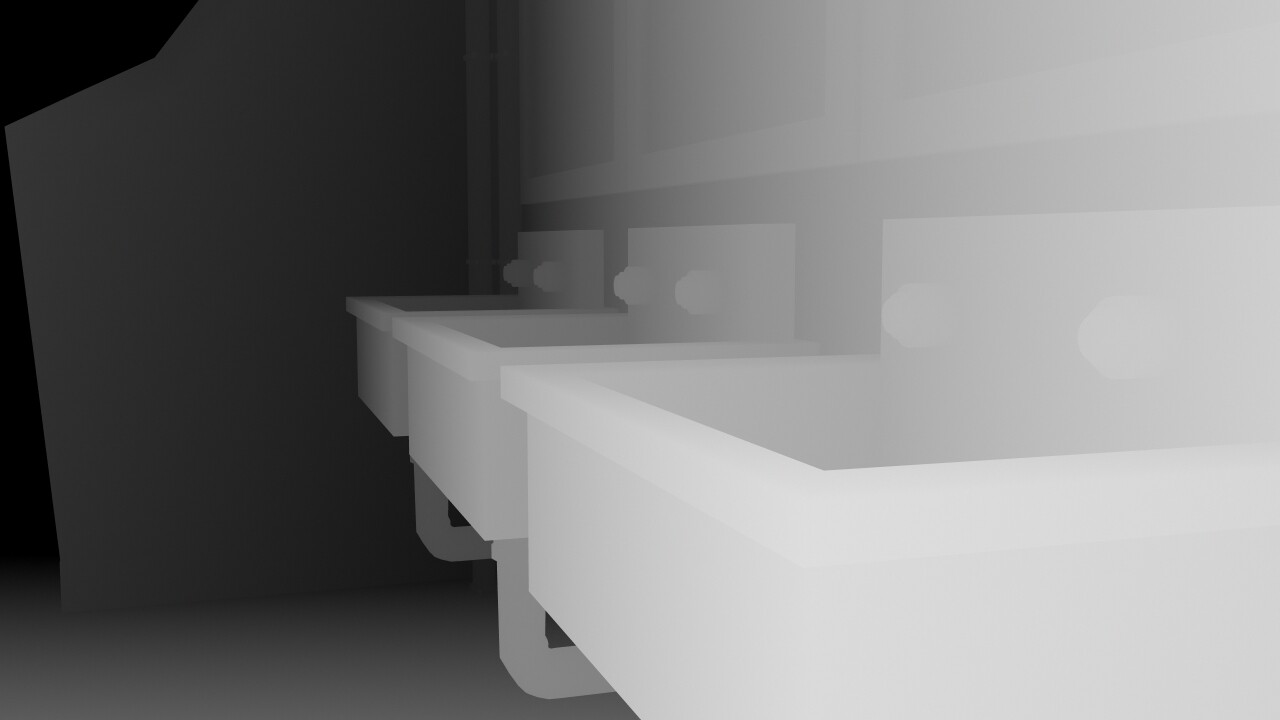 Gerardo Mata - Scene of the movie "saw" at night using ambient occlusion