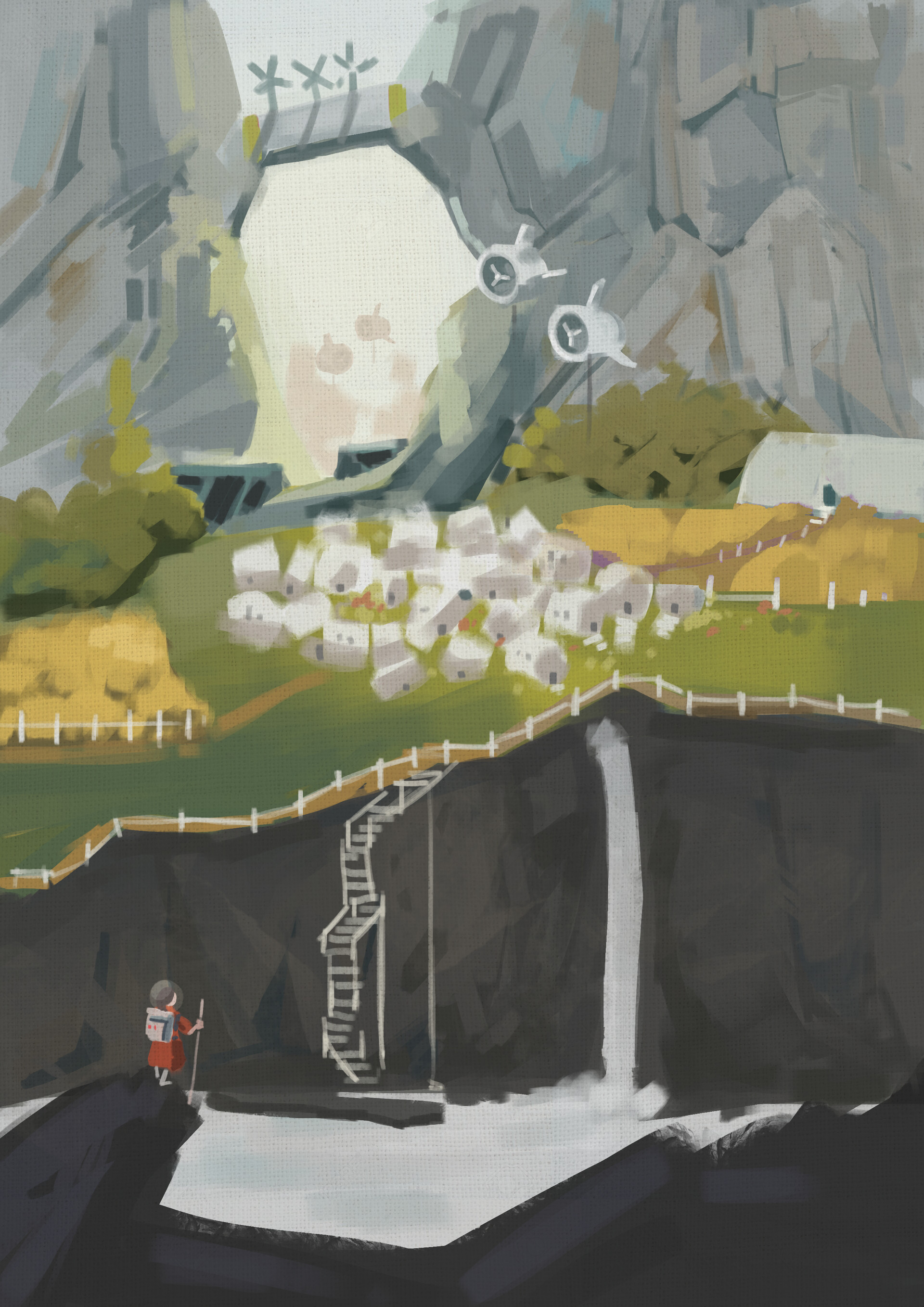 ArtStation - Solarpunk settlement