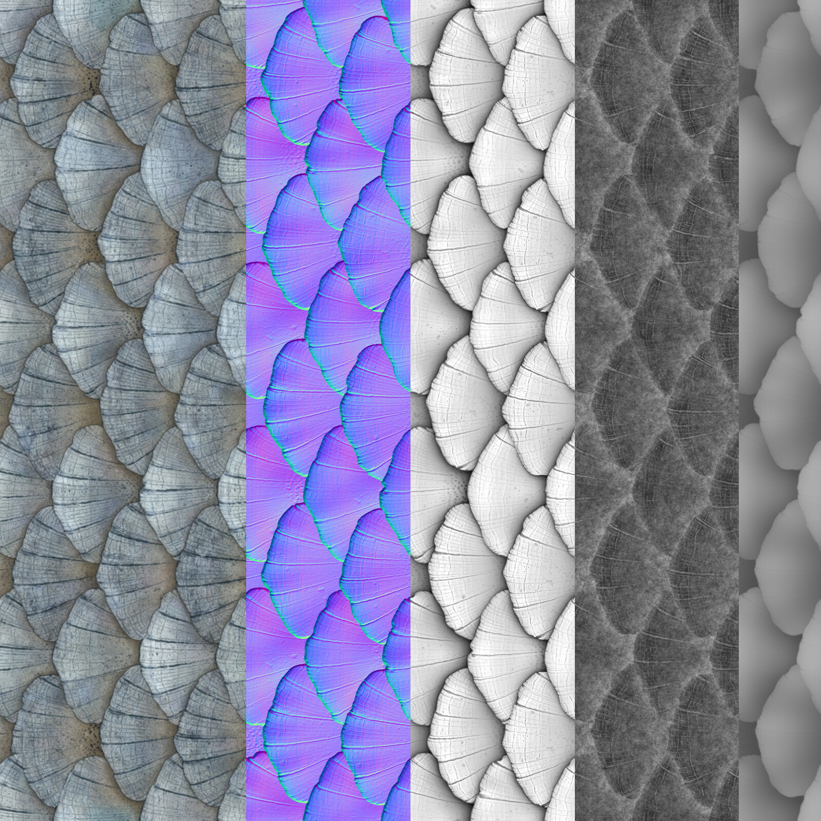 Andrew Wells - Fish scales (procedural material)