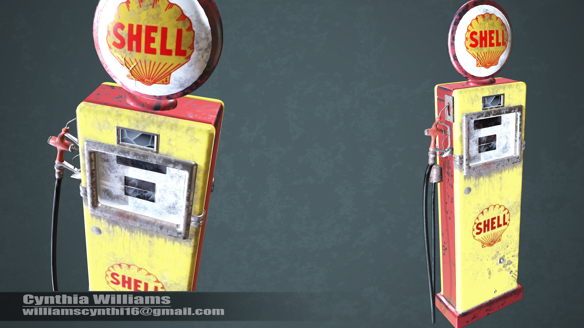 ArtStation - Retro Shell station Gas Pump