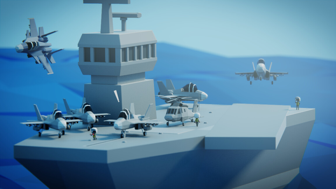 ArtStation - poly air scene