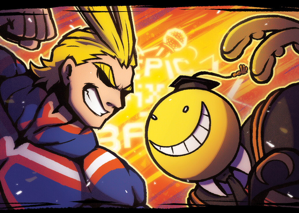ArtStation - All Might & Koro sensei