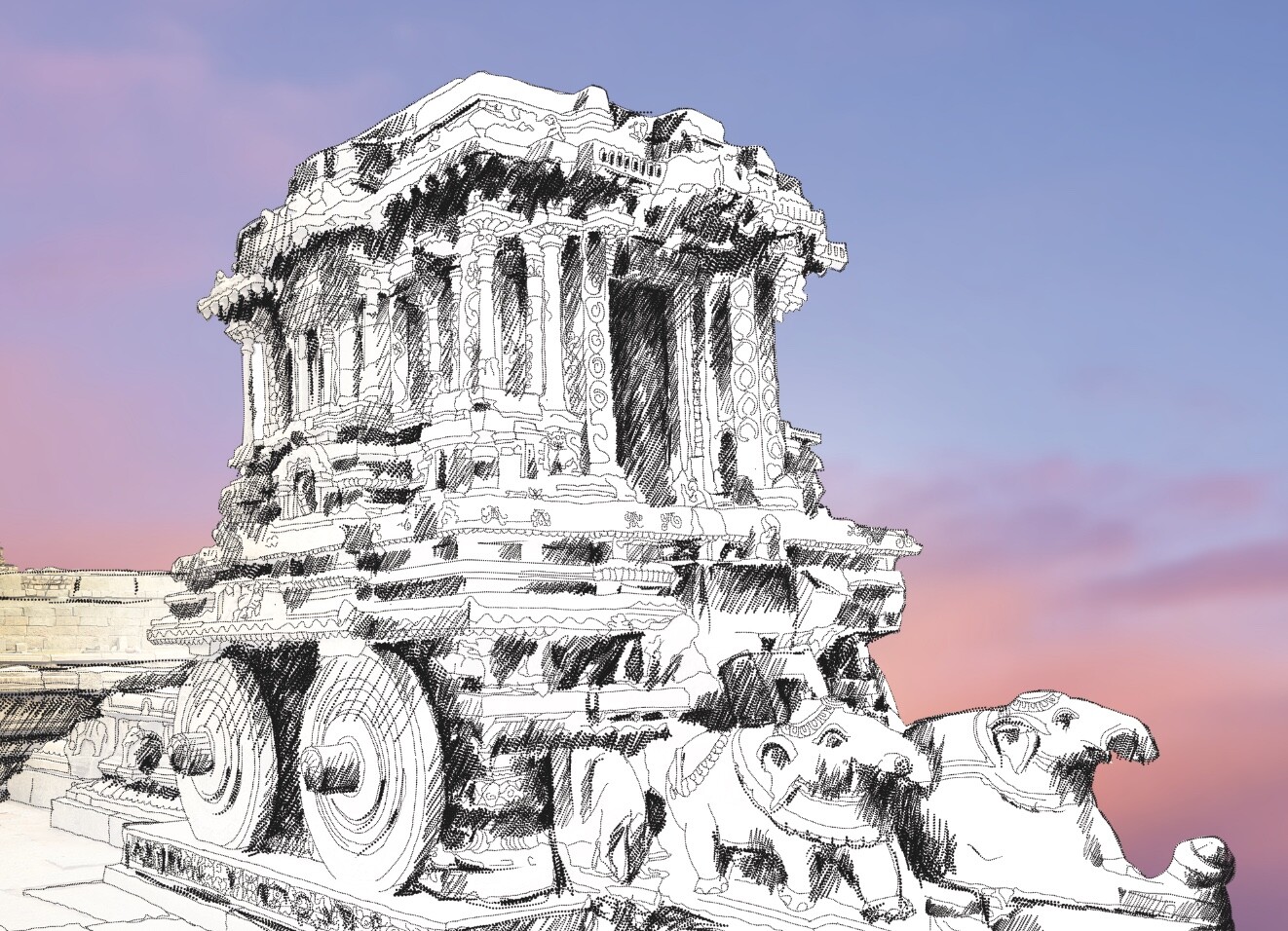 ArtStation - Hampi chariot