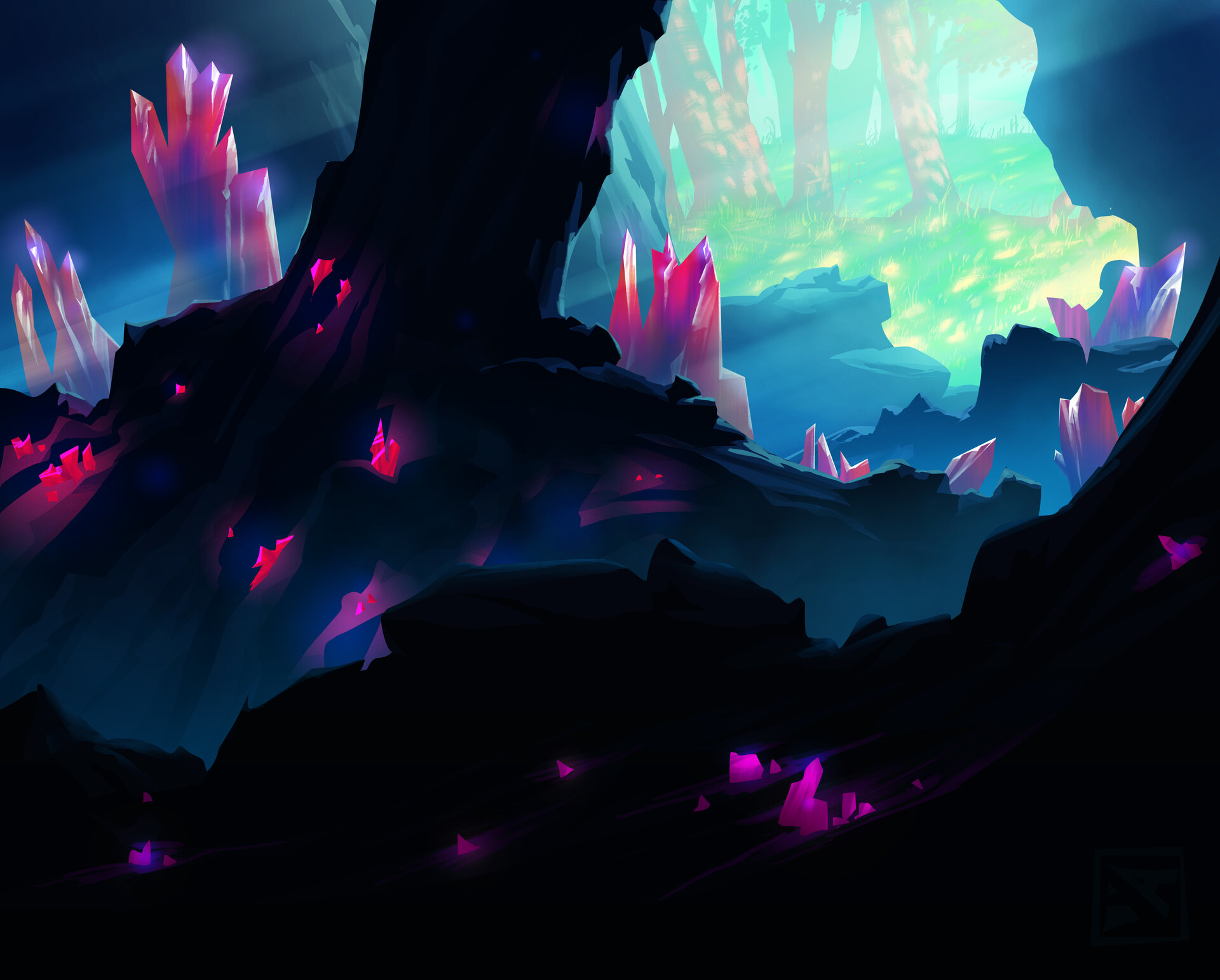 ArtStation - Crystal cave...