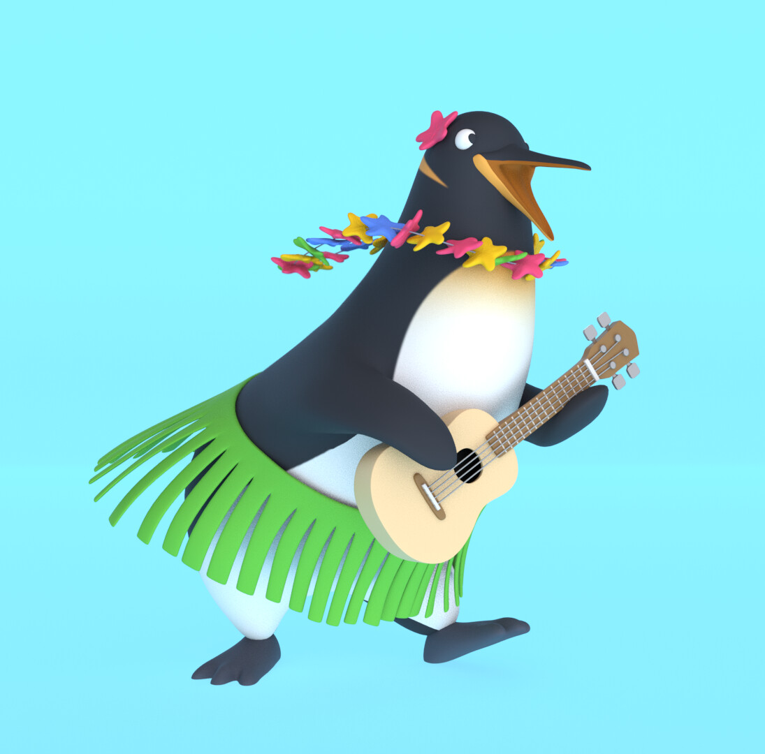 ArtStation - Hula Penguin