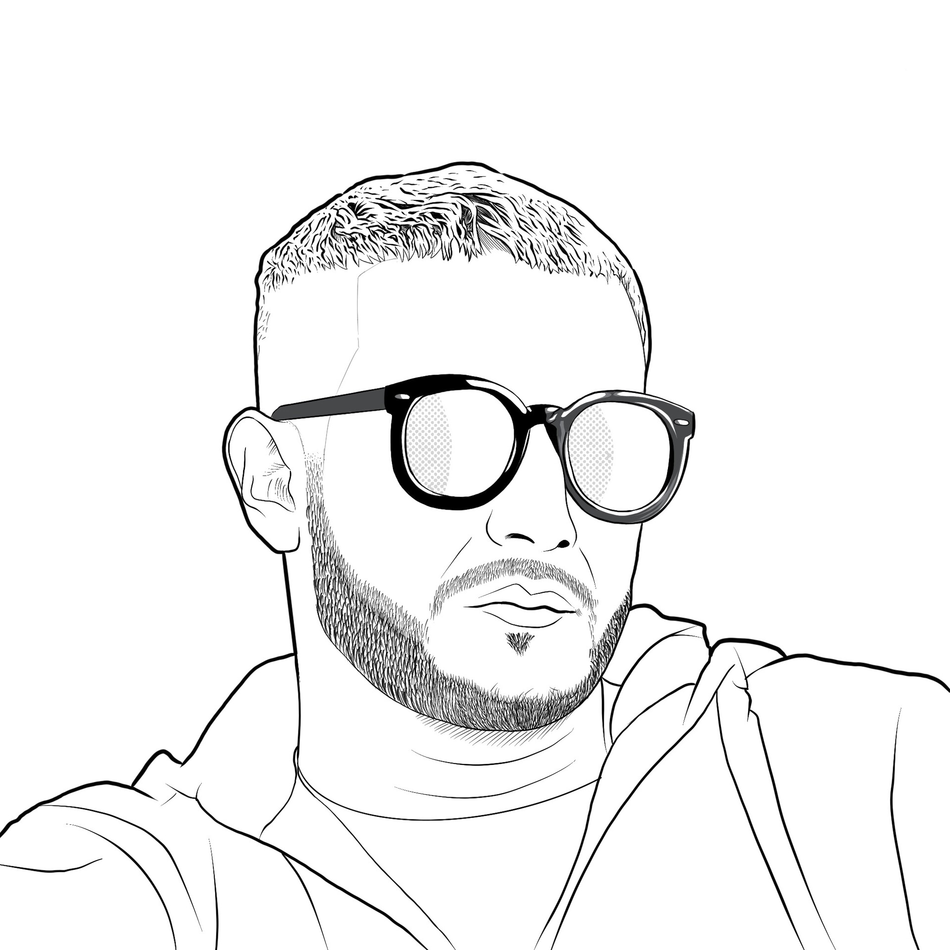 how to draw dj snake