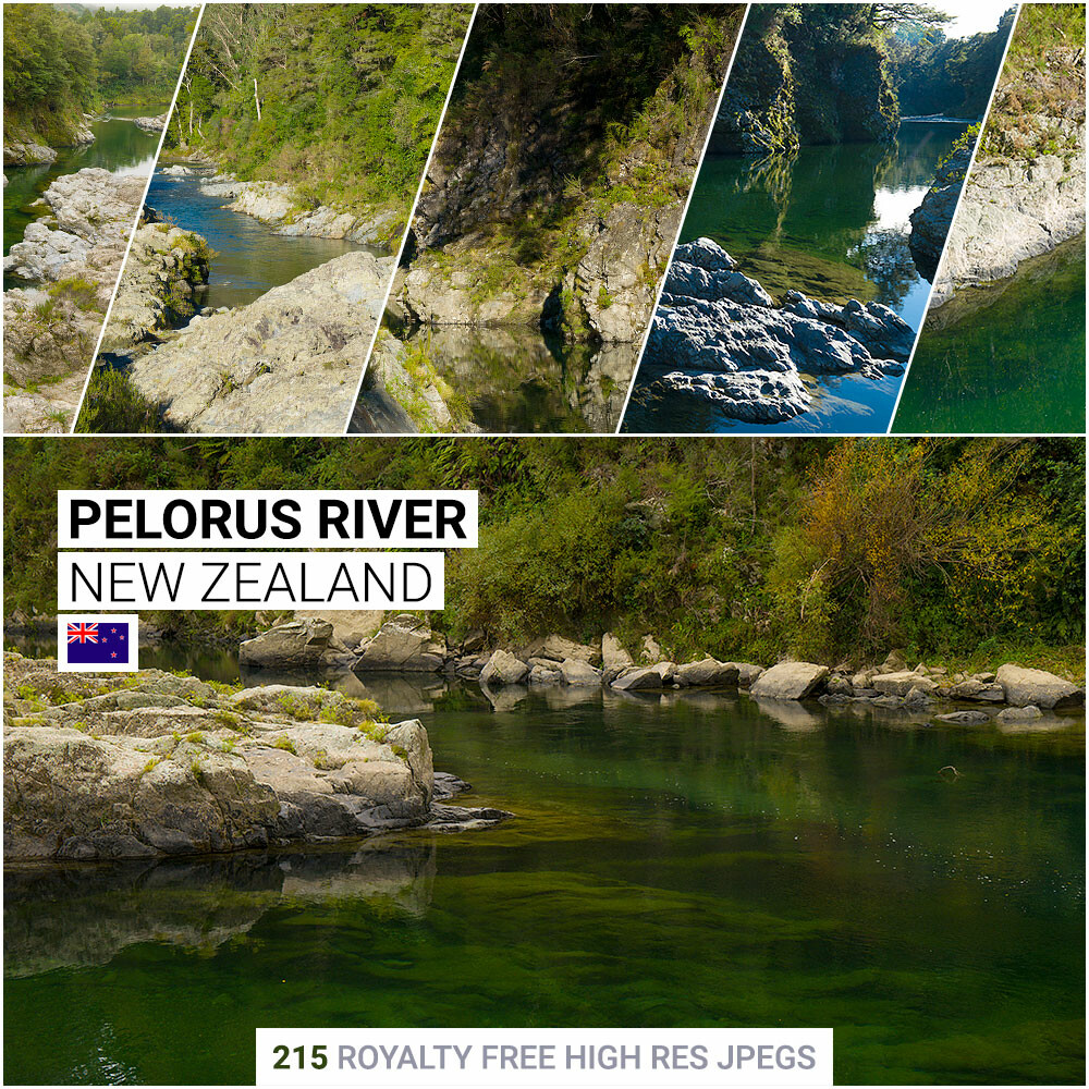 ArtStation - Pelorus River | Matte Painting / reference / photobash pack