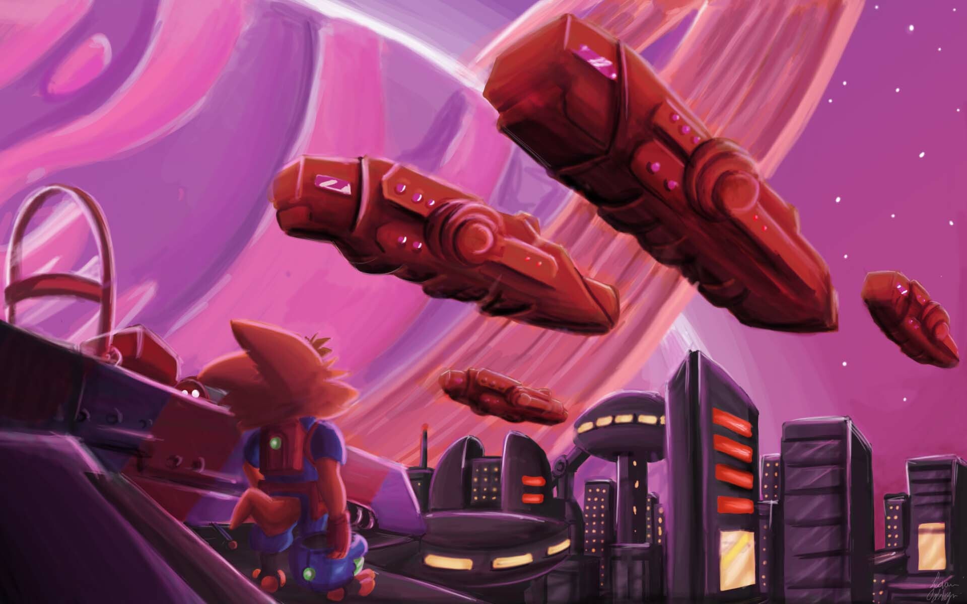 ArtStation - Kid space adventure new planet