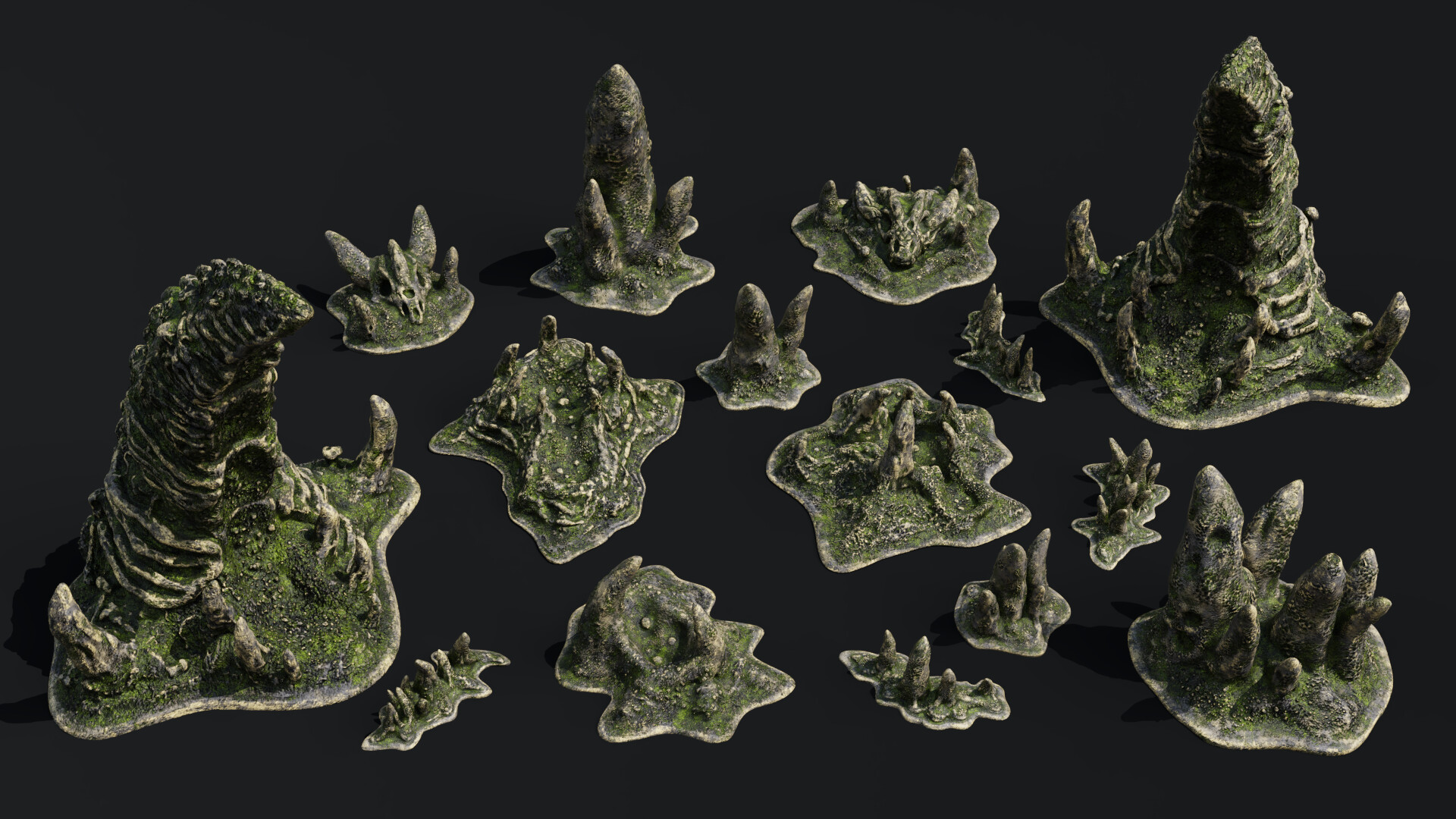 ArtStation - Dragon Bone Terrain set.