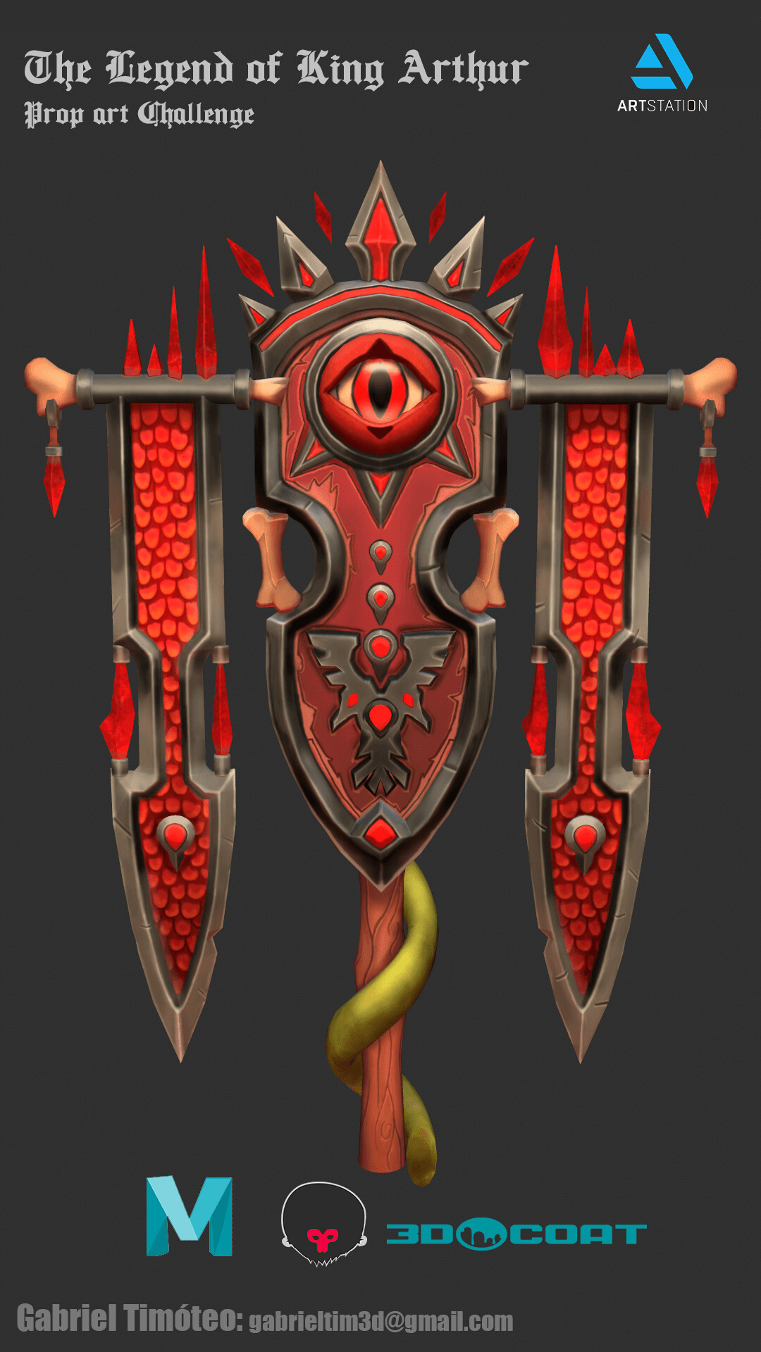 ArtStation - Mordred's Banner - King Arthur Challenge (Prop)