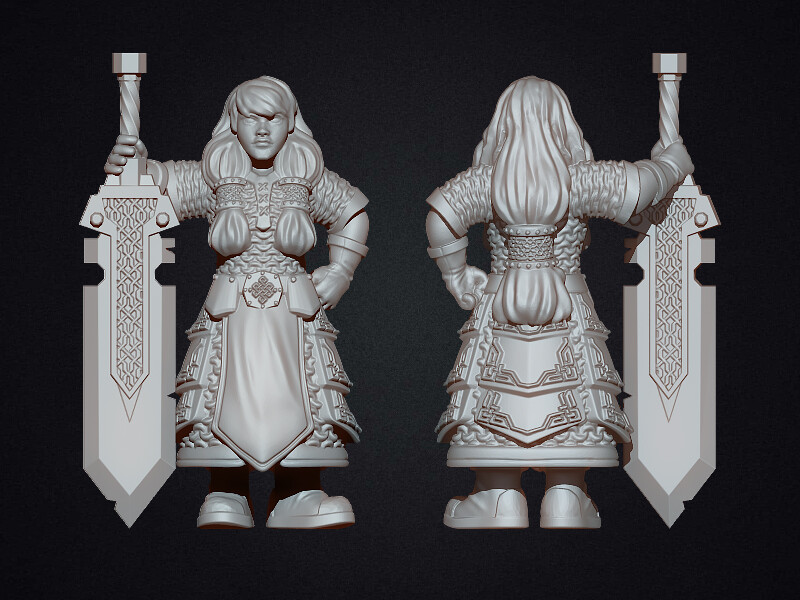 ArtStation - Female dwarf warrior