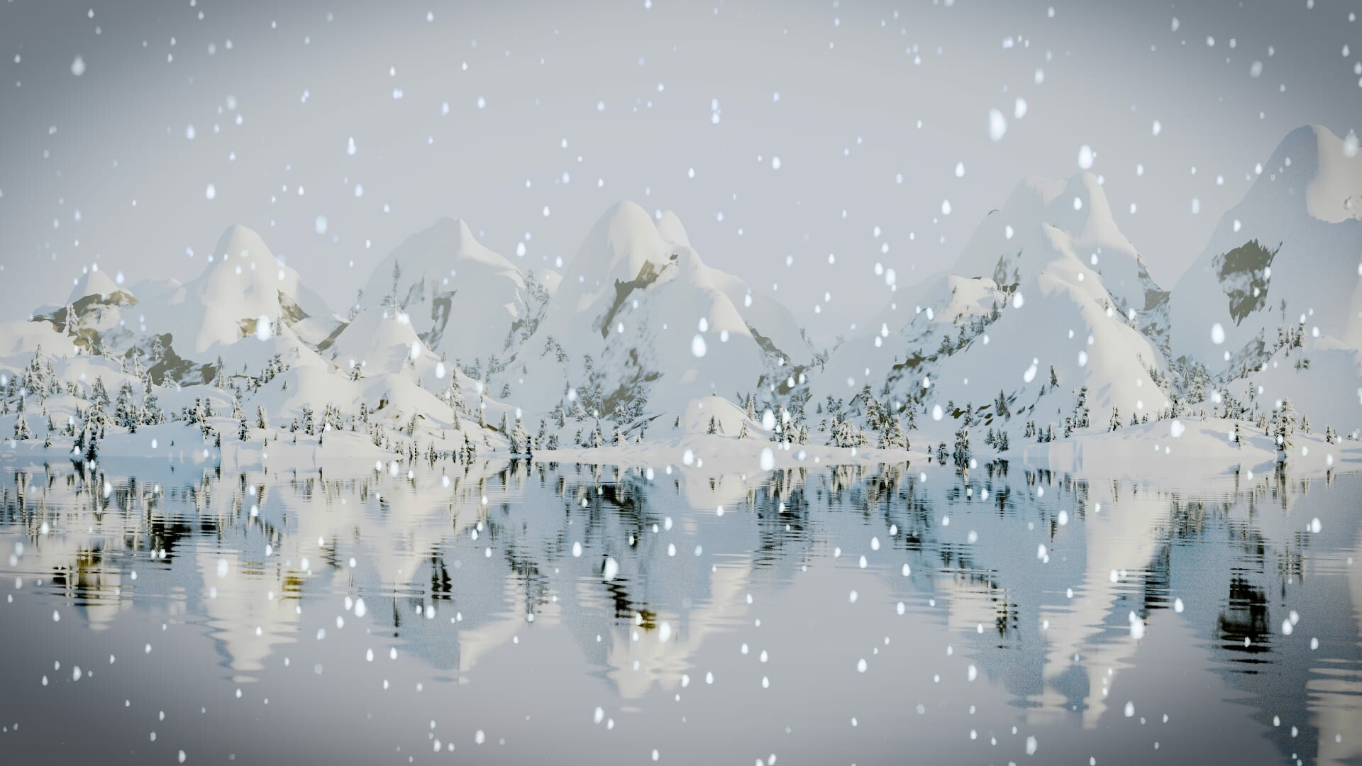ArtStation - Snowy Mountains
