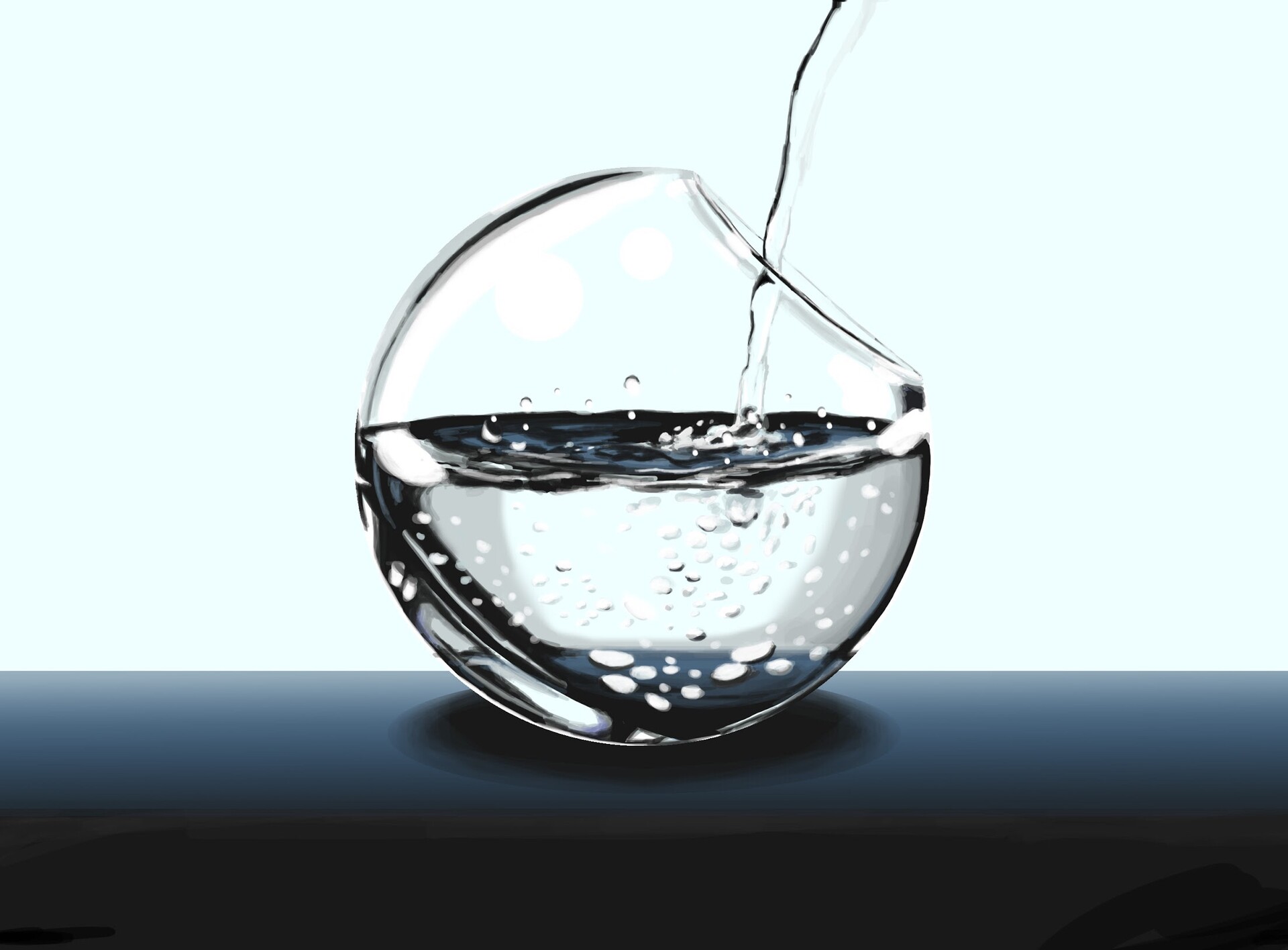 ArtStation - Glass and water texture.