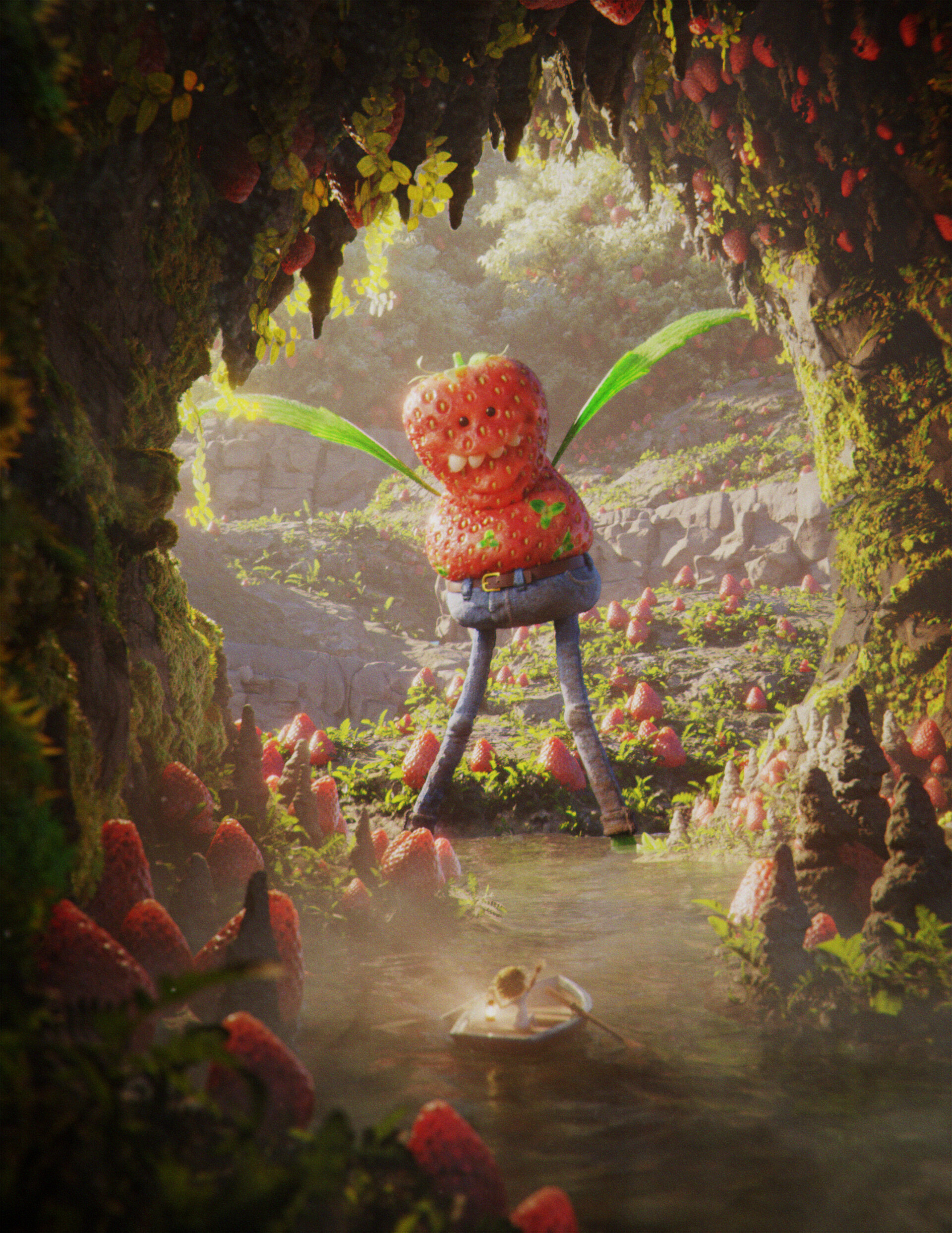 ArtStation - Strawberry Monster